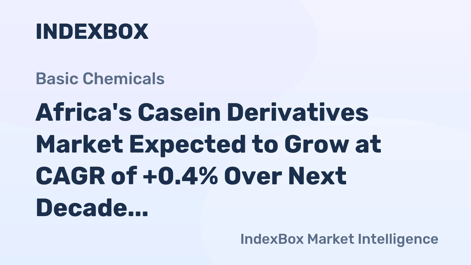 Africa's Casein Derivatives Market Expected to Grow at CAGR of +0.4% Over Next Decade