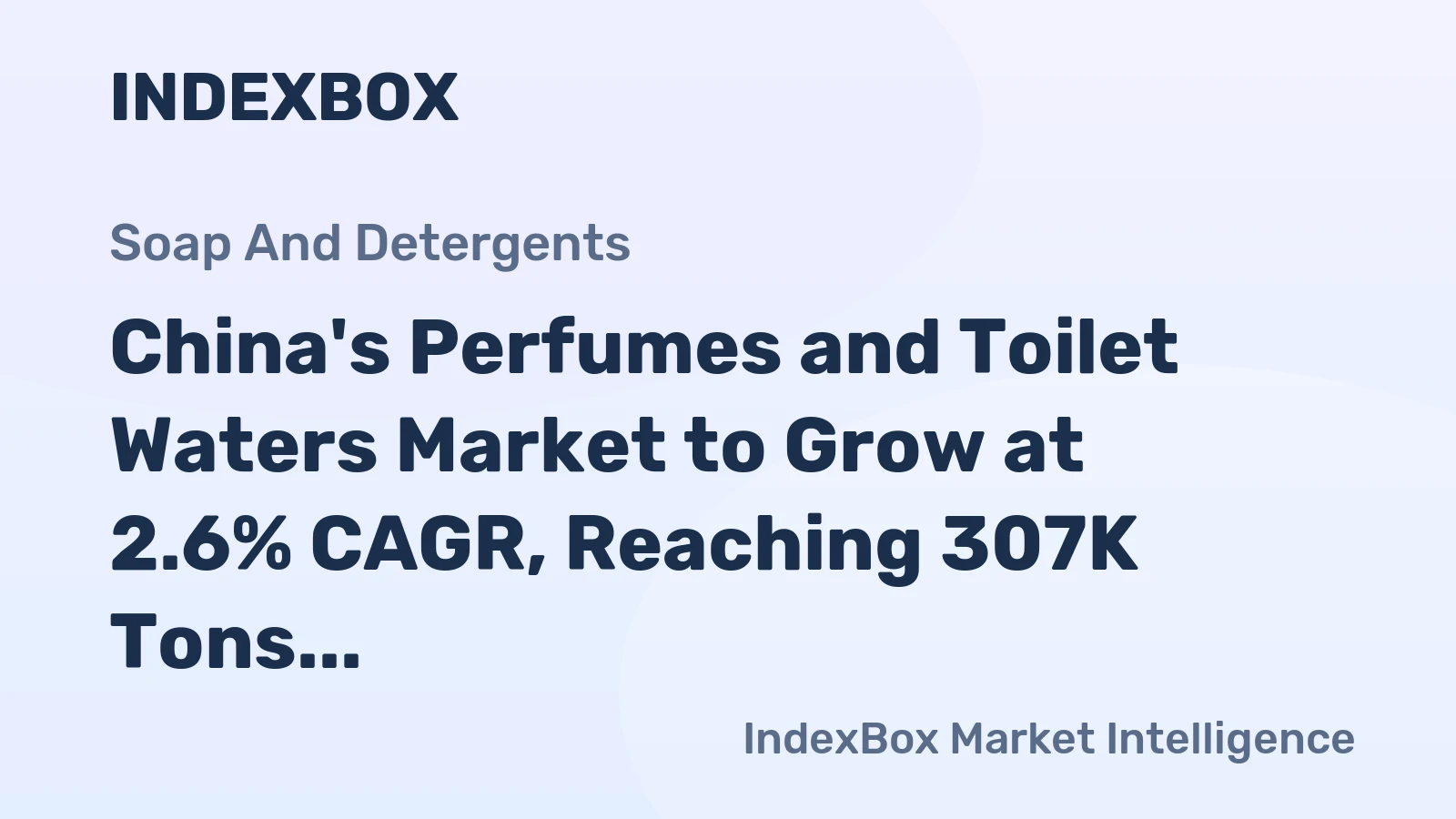 China's Perfumes and Toilet Waters Market to Grow at 2.6% CAGR, Reaching 307K Tons by 2035
