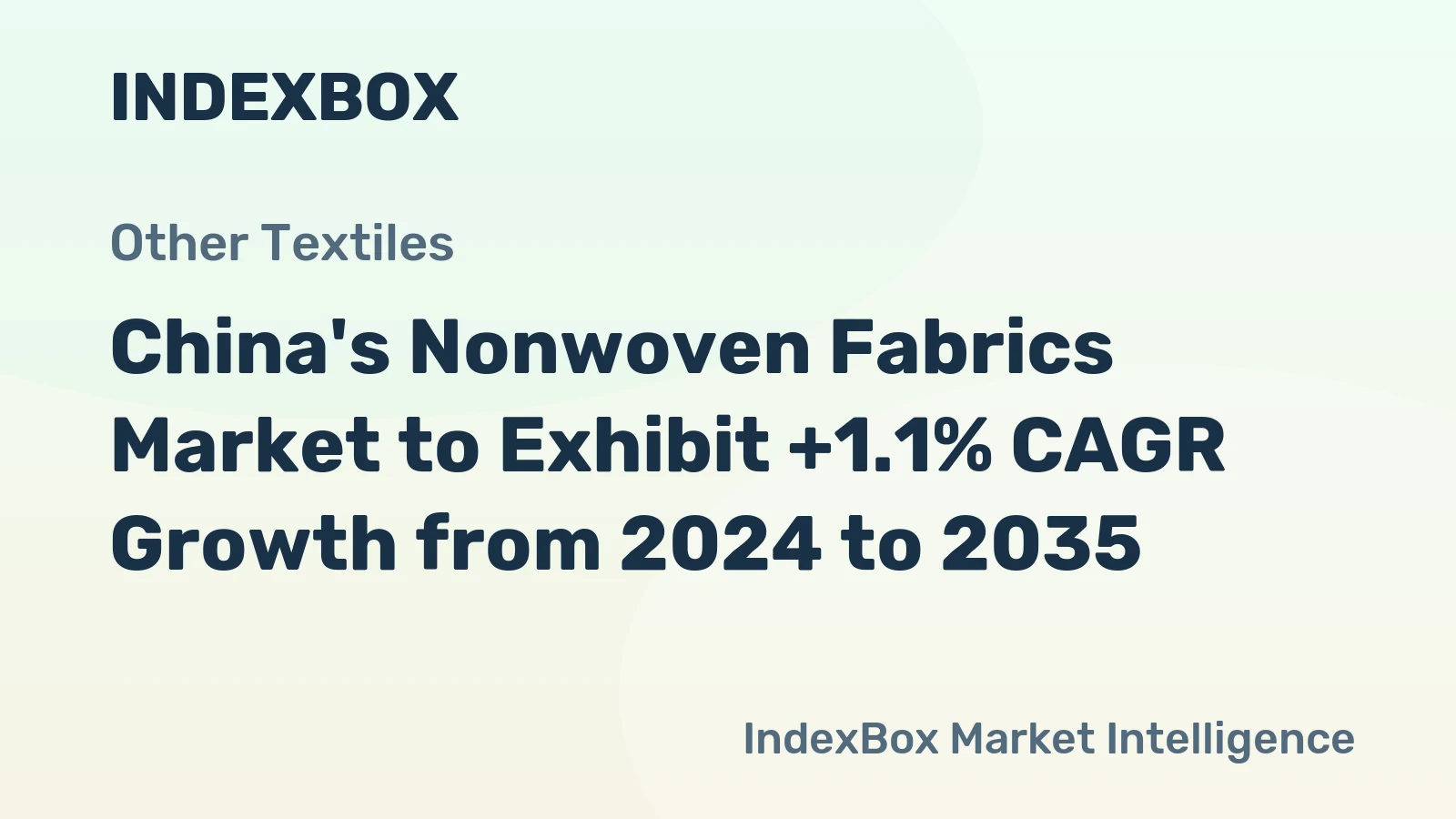 China's Nonwoven Fabrics Market to Exhibit +1.1% CAGR Growth from 2024 to 2035