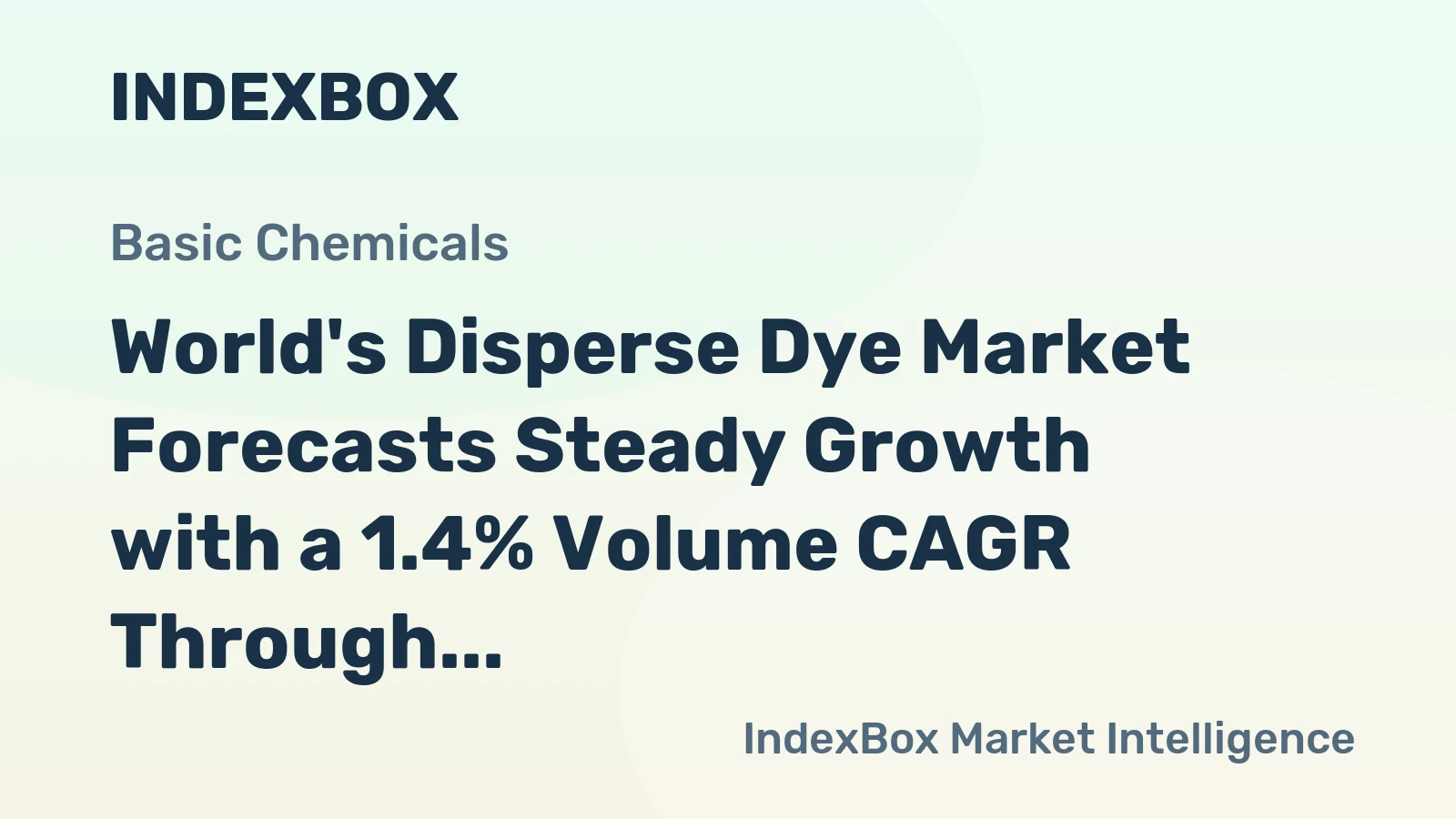 World's Disperse Dye Market Forecasts Steady Growth with a 1.4% Volume CAGR Through 2035