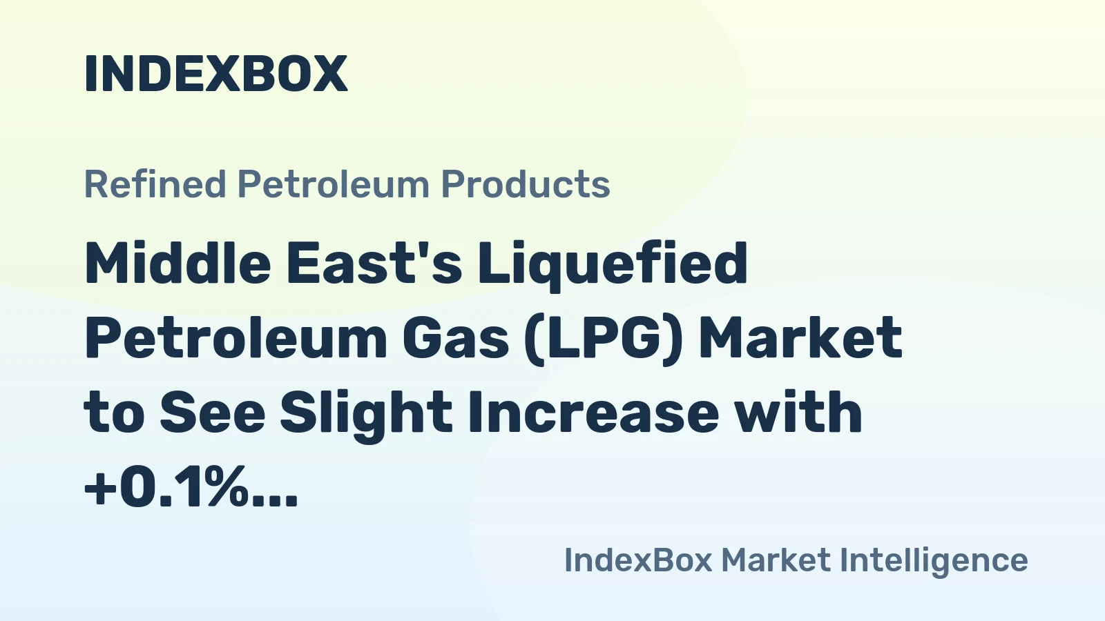 Middle East's Liquefied Petroleum Gas (LPG) Market to See Slight Increase with +0.1% CAGR, Reaching $25.8B by 2035