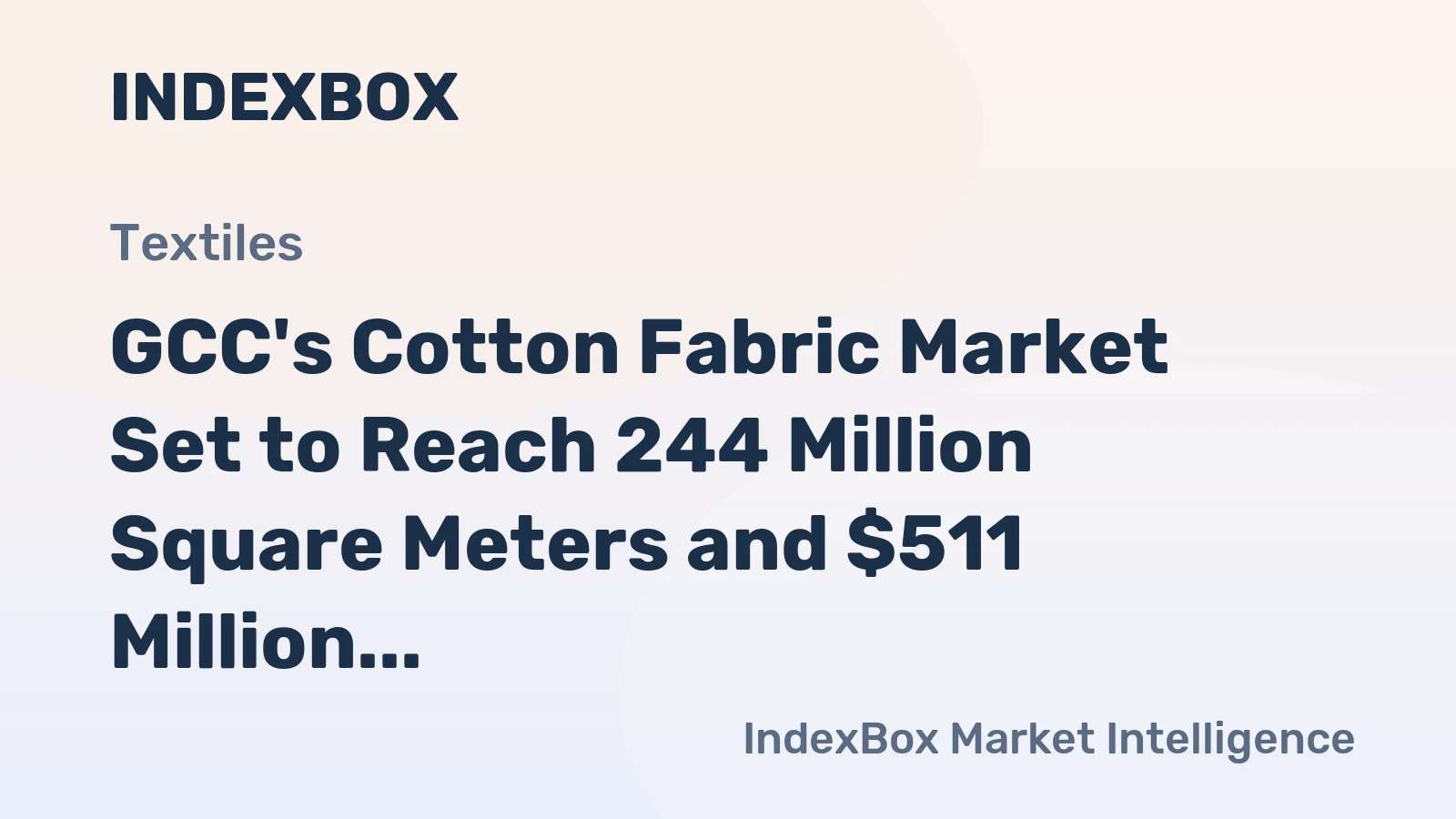 GCC's Cotton Fabric Market Set to Reach 244 Million Square Meters and $511 Million in Value