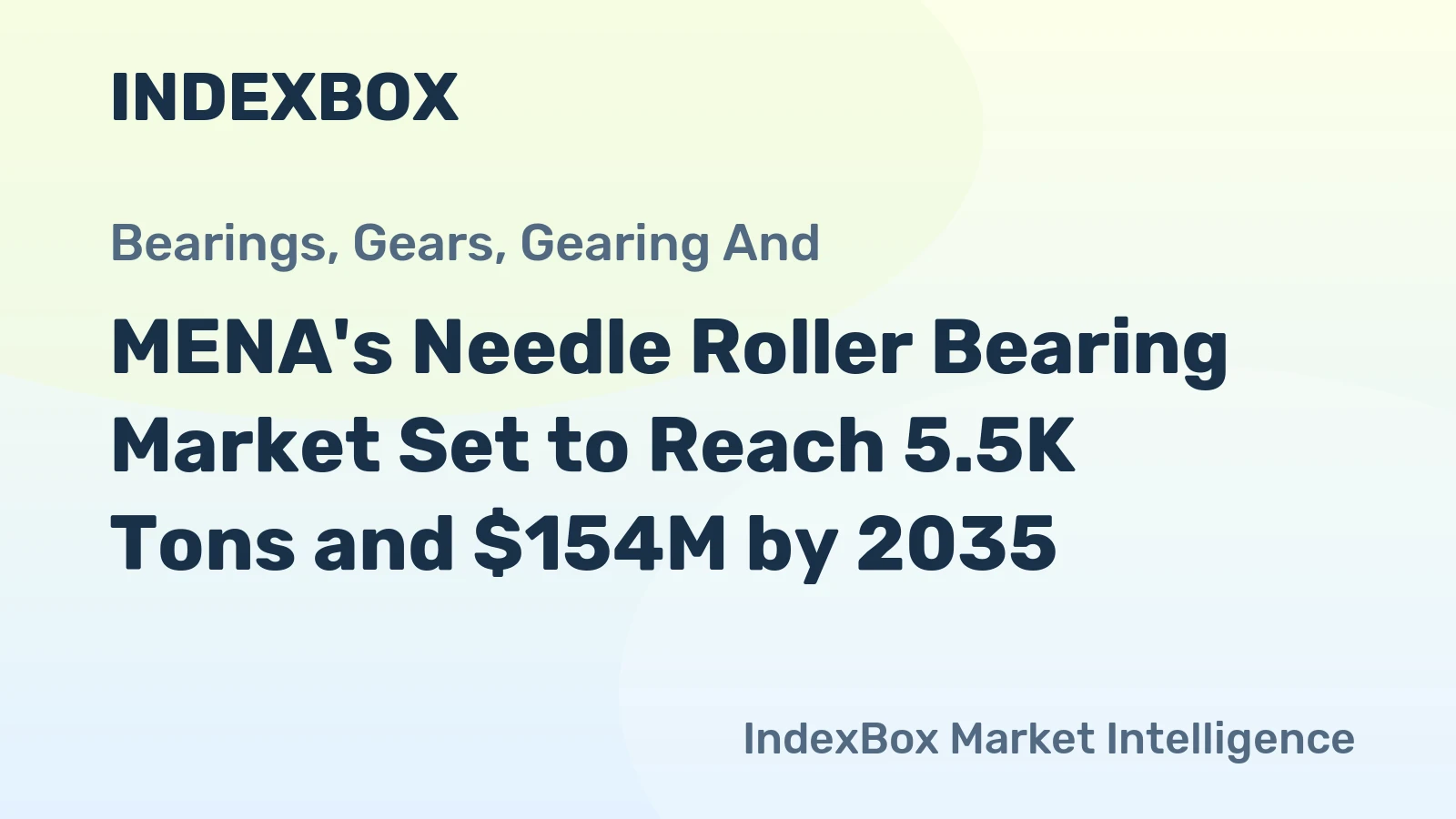 MENA's Needle Roller Bearing Market Set to Reach 5.5K Tons and $154M by 2035