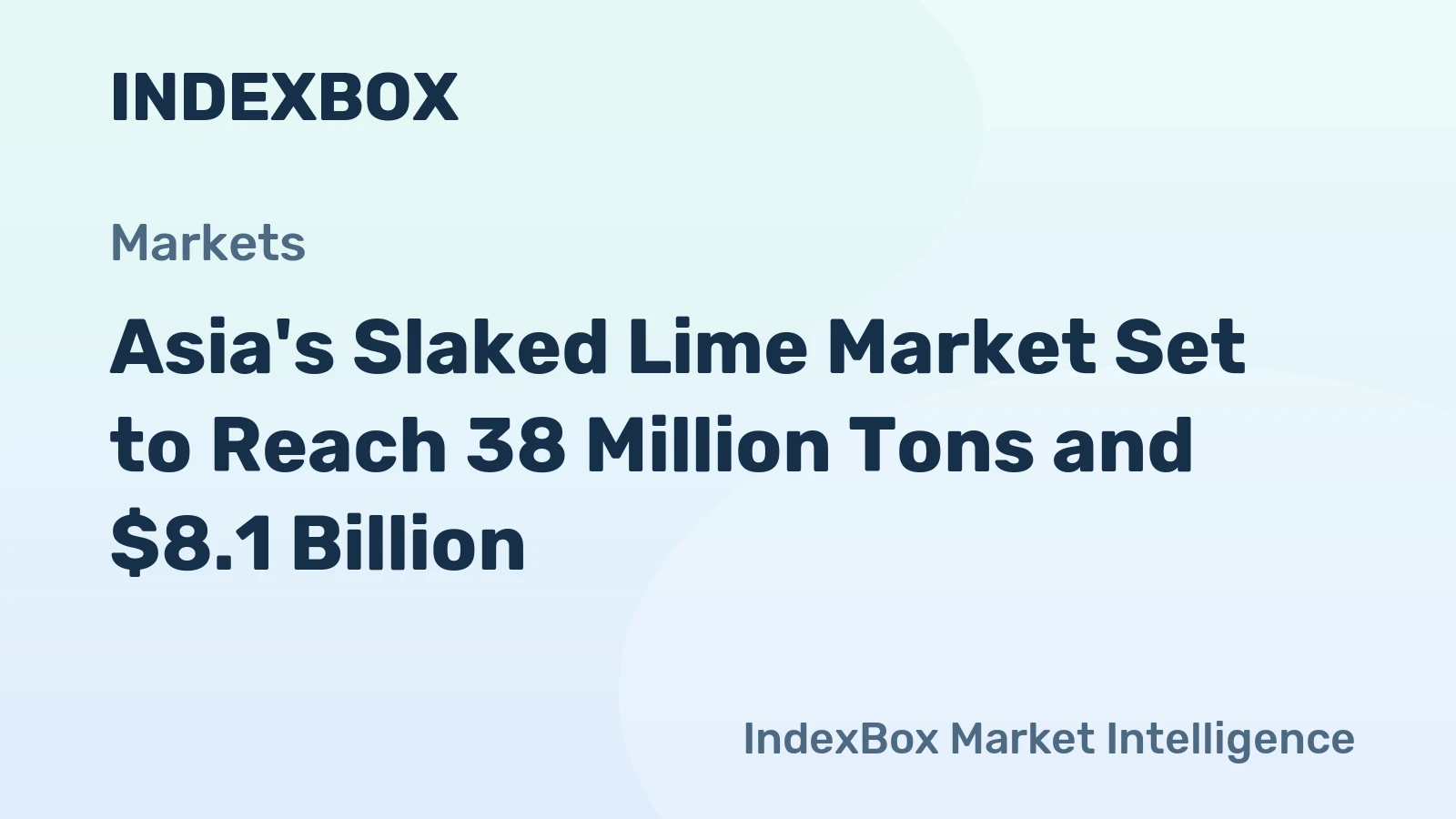 Asia's Slaked Lime Market Set to Reach 38 Million Tons and $8.1 Billion