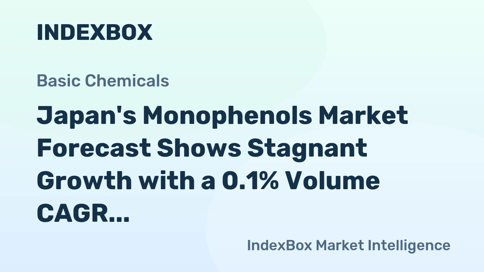 Japan's Monophenols Market Forecast Shows Stagnant Growth with a 0.1% Volume CAGR