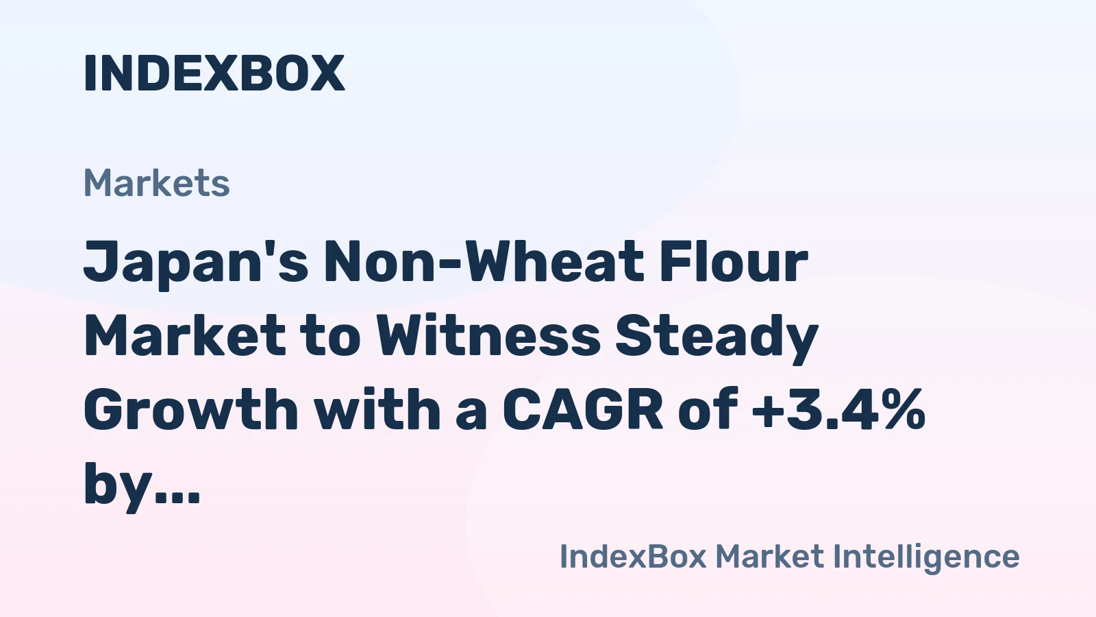 Japan's Non-Wheat Flour Market to Witness Steady Growth with a CAGR of +3.4% by 2035