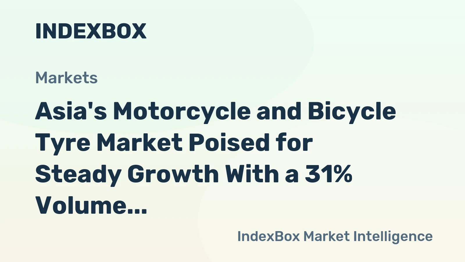 Asia's Motorcycle and Bicycle Tyre Market Poised for Steady Growth With a 31% Volume CAGR Through 2035