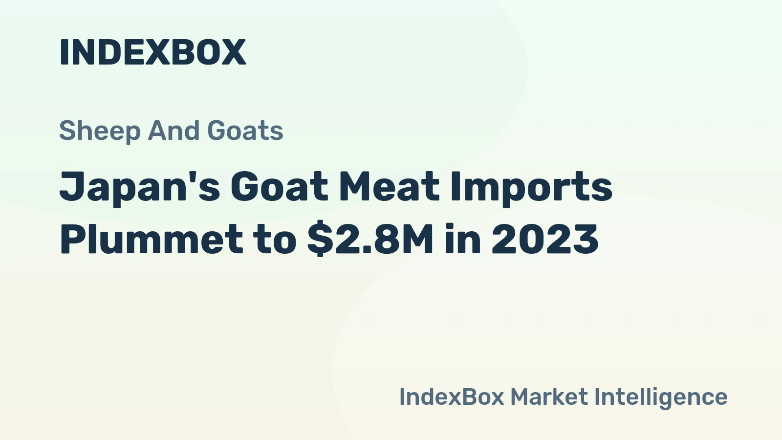 Japan's Goat Meat Imports Plummet to $2.8M in 2023