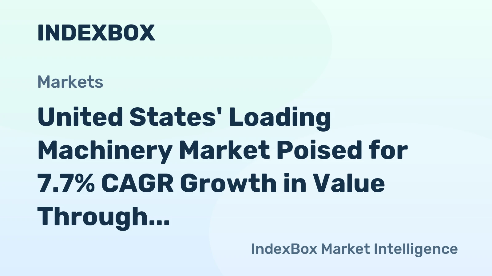 United States' Loading Machinery Market Poised for 7.7% CAGR Growth in Value Through 2035