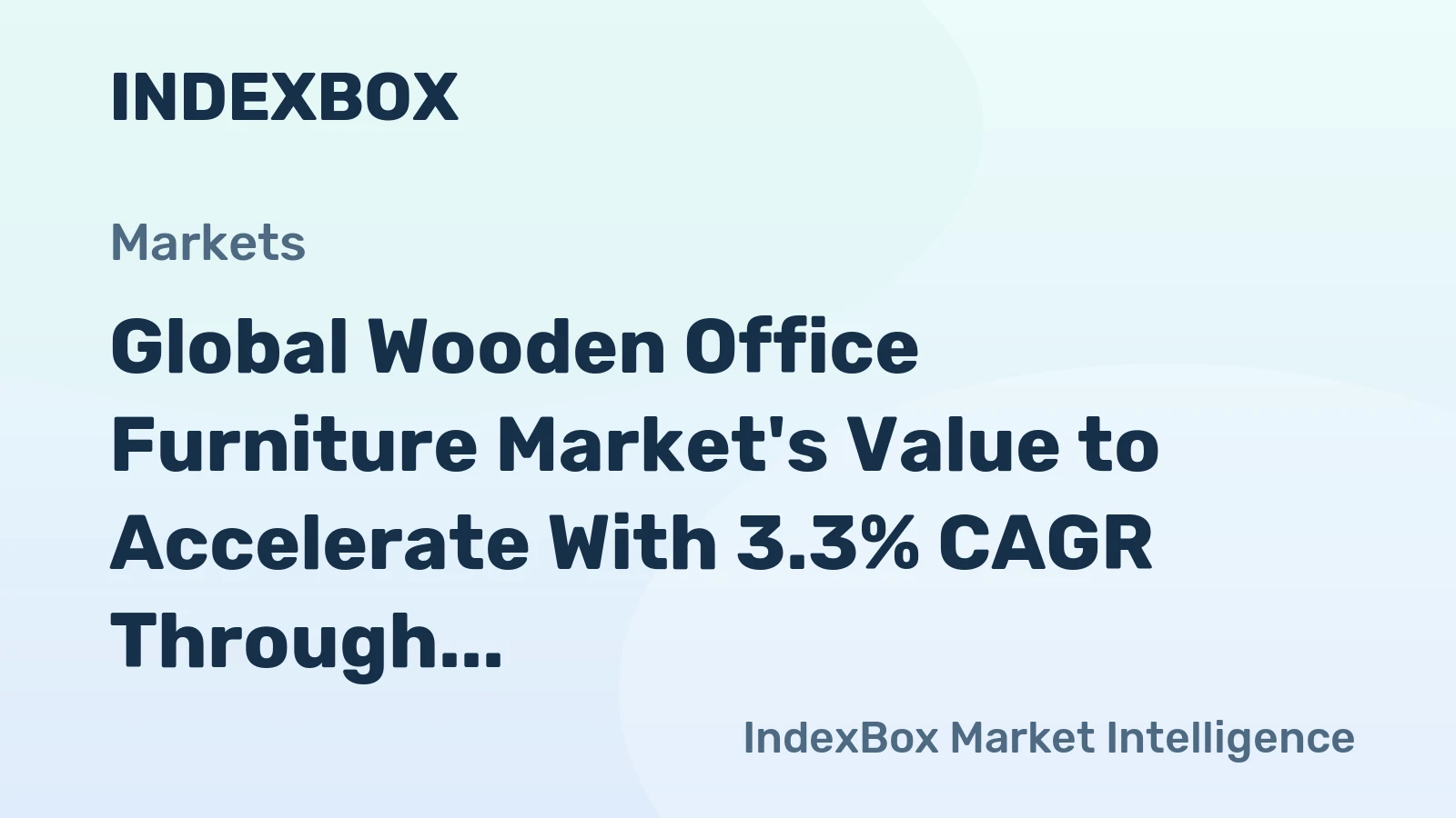 Global Wooden Office Furniture Market's Value to Accelerate With 3.3% CAGR Through 2035