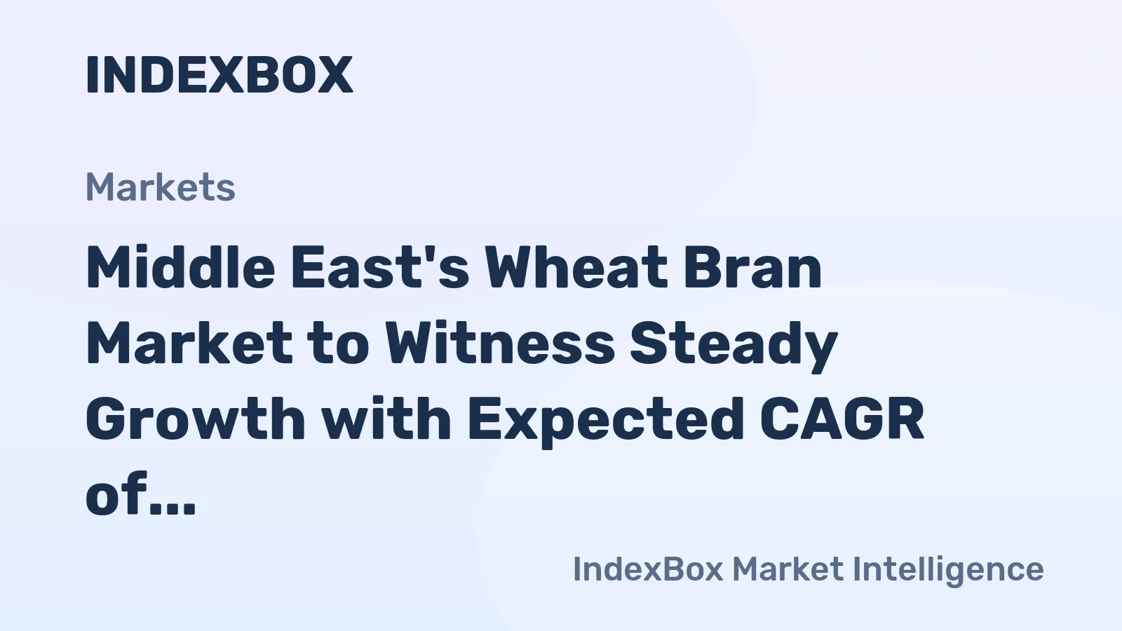 Middle East's Wheat Bran Market to Witness Steady Growth with Expected CAGR of +1.2% from 2024-2035