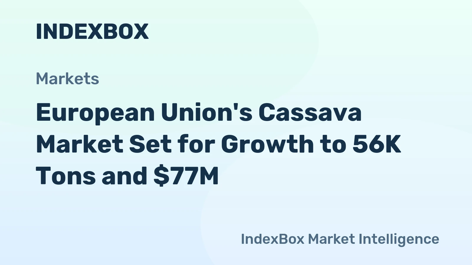 European Union's Cassava Market Set for Growth to 56K Tons and $77M
