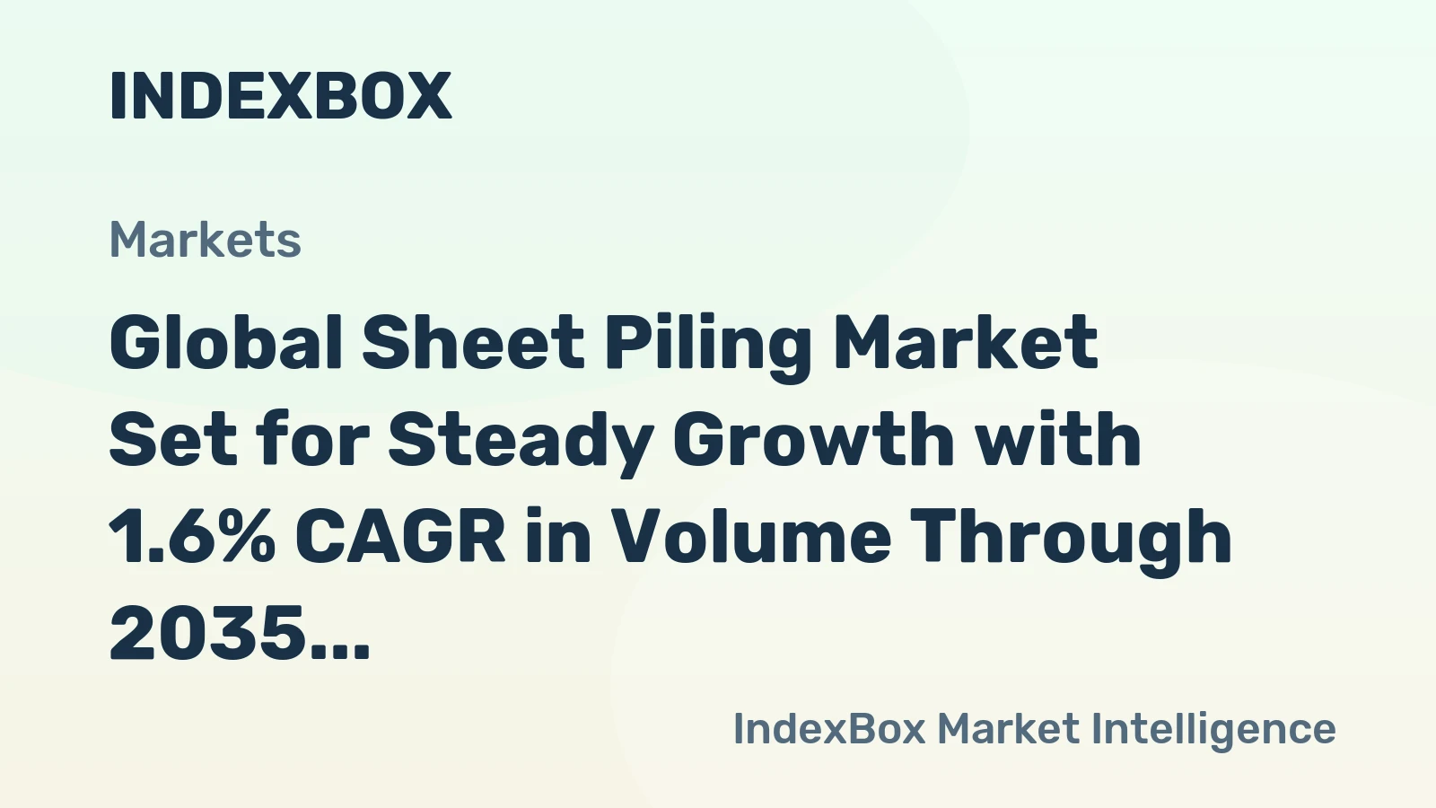 Global Sheet Piling Market Set for Steady Growth with 1.6% CAGR in Volume Through 2035