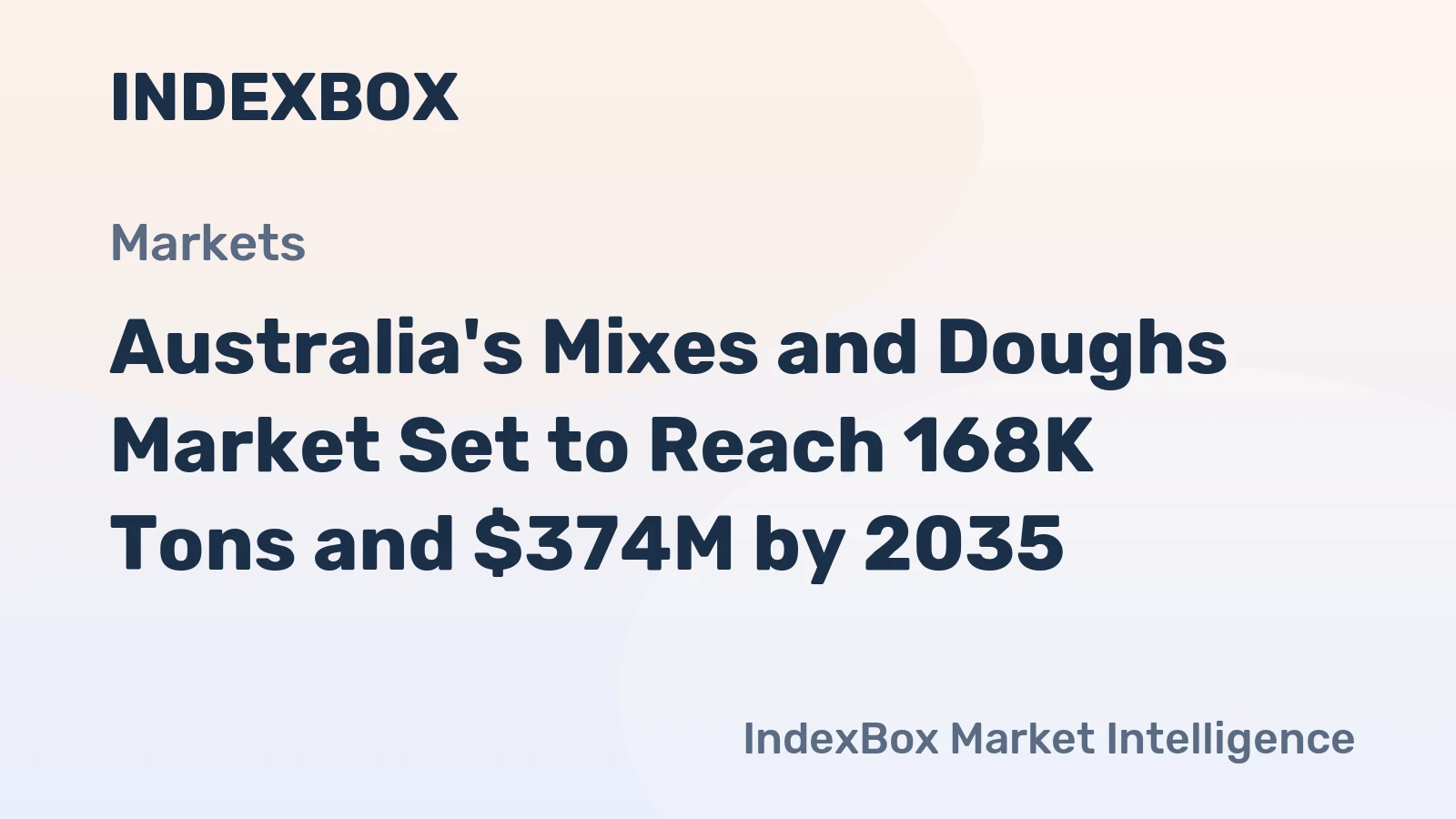Australia's Mixes and Doughs Market Set to Reach 168K Tons and $374M by 2035