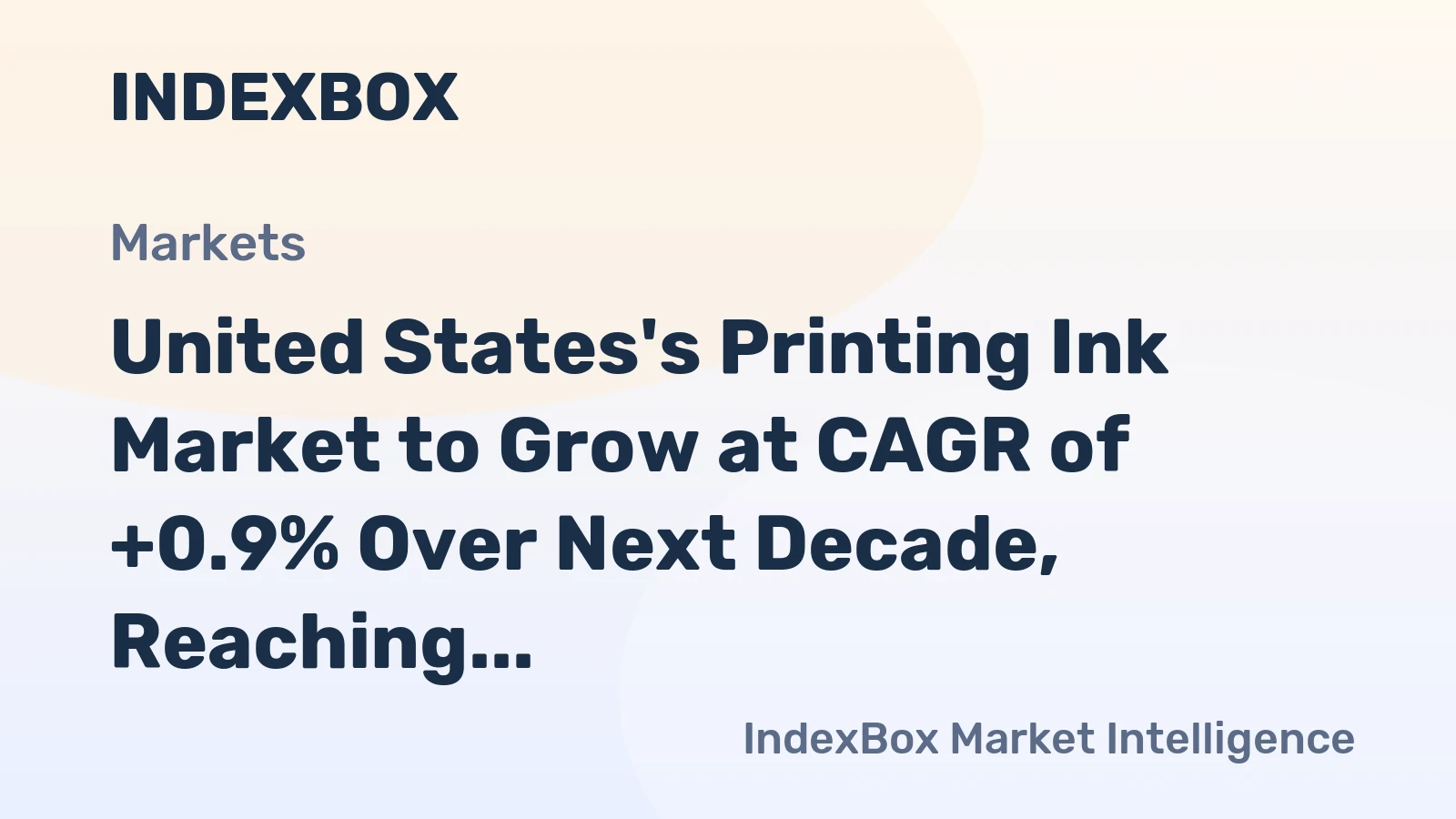 United States's Printing Ink Market to Grow at CAGR of +0.9% Over Next Decade, Reaching 395K tons by 2035