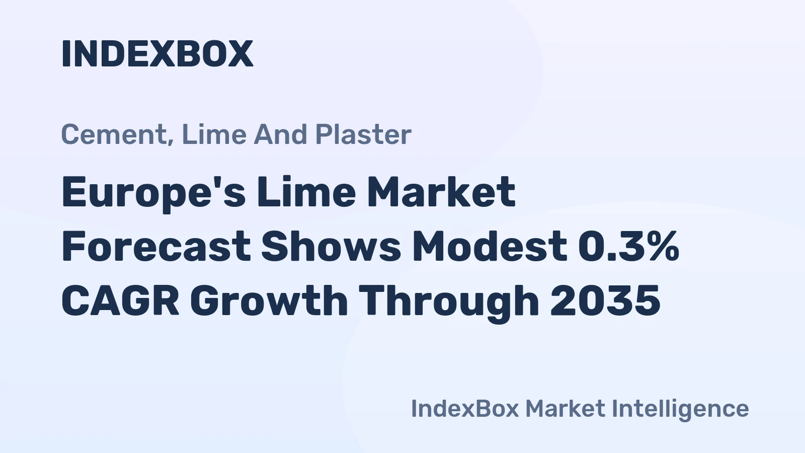 Europe's Lime Market Forecast Shows Modest 0.3% CAGR Growth Through 2035