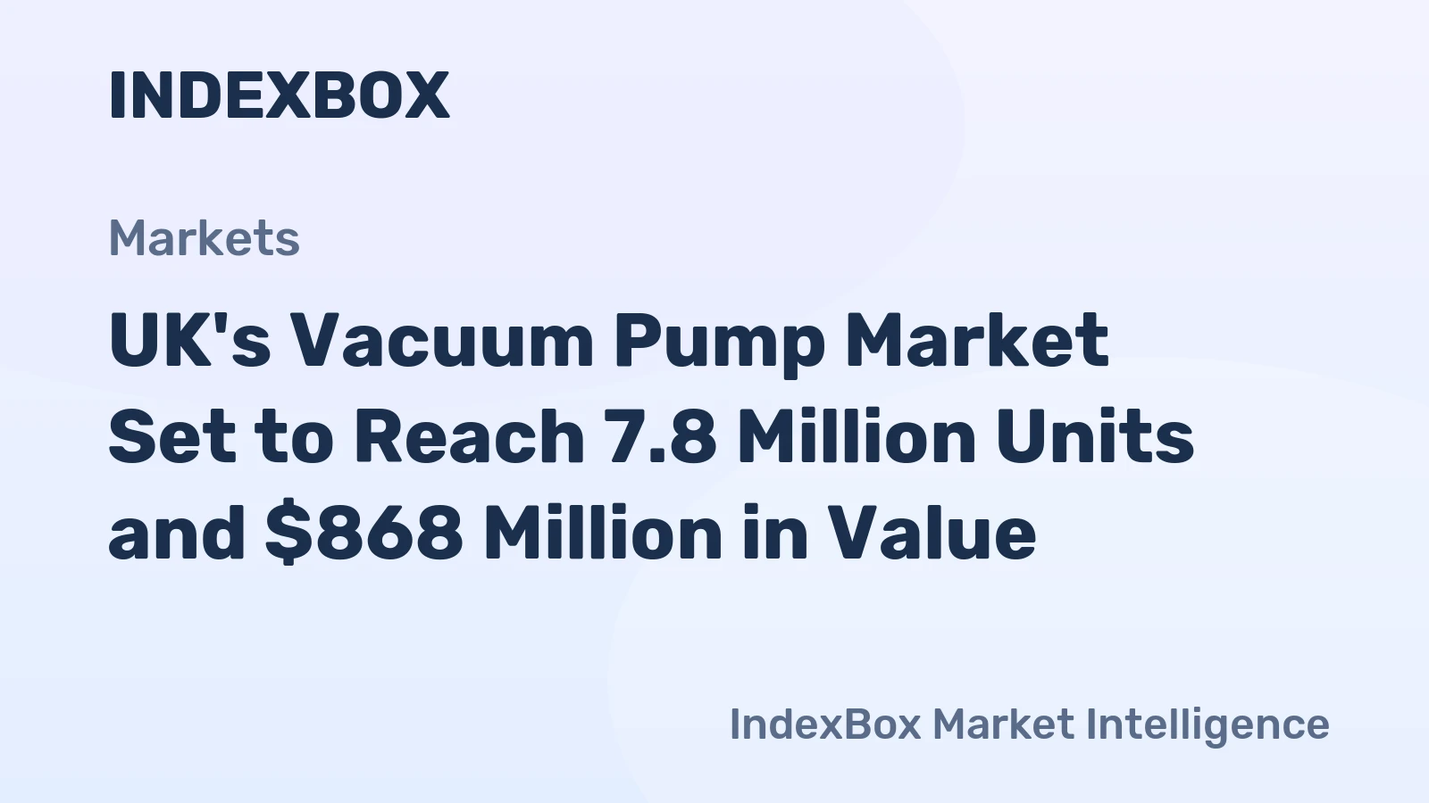UK's Vacuum Pump Market Set to Reach 7.8 Million Units and $868 Million in Value