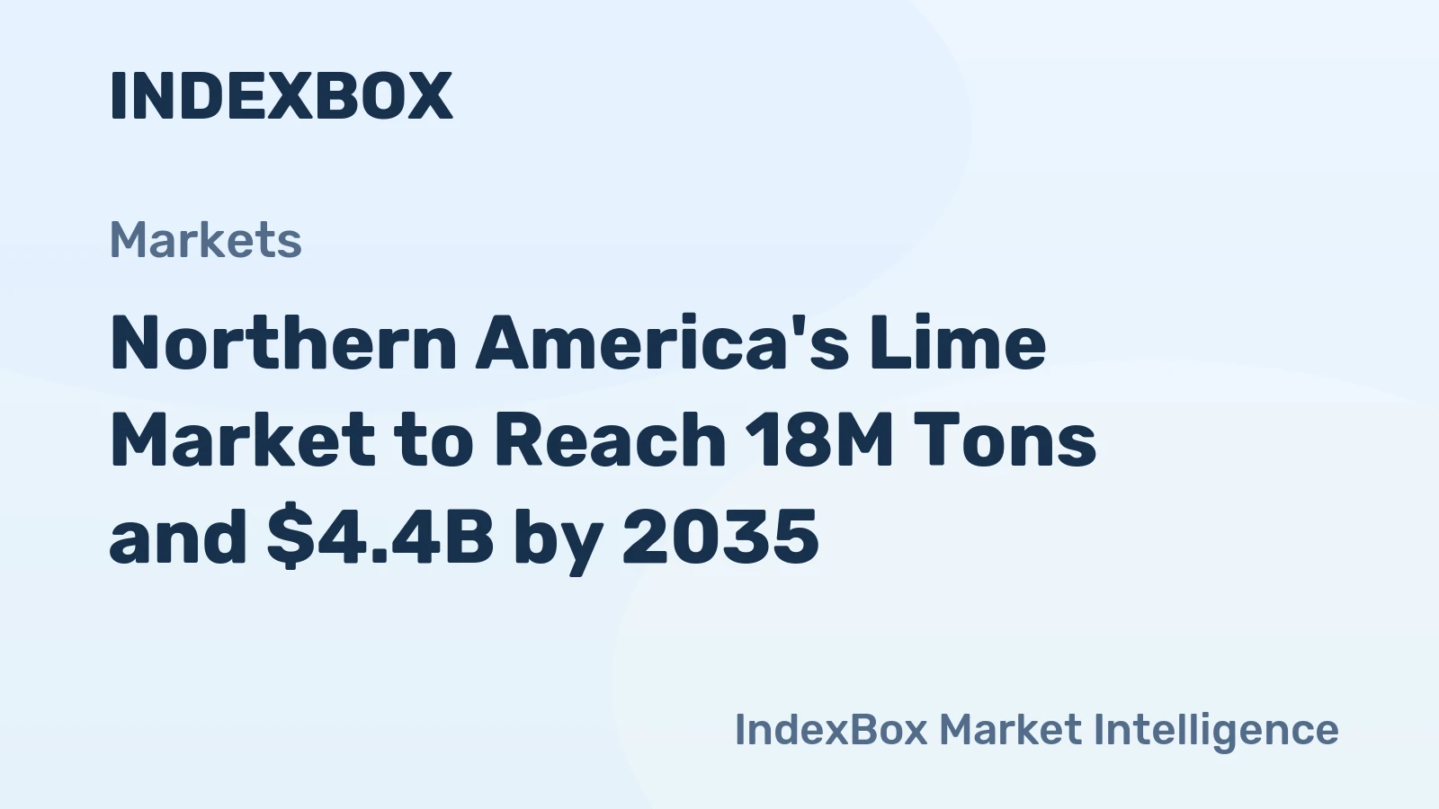 Northern America's Lime Market to Reach 18M Tons and $4.4B by 2035