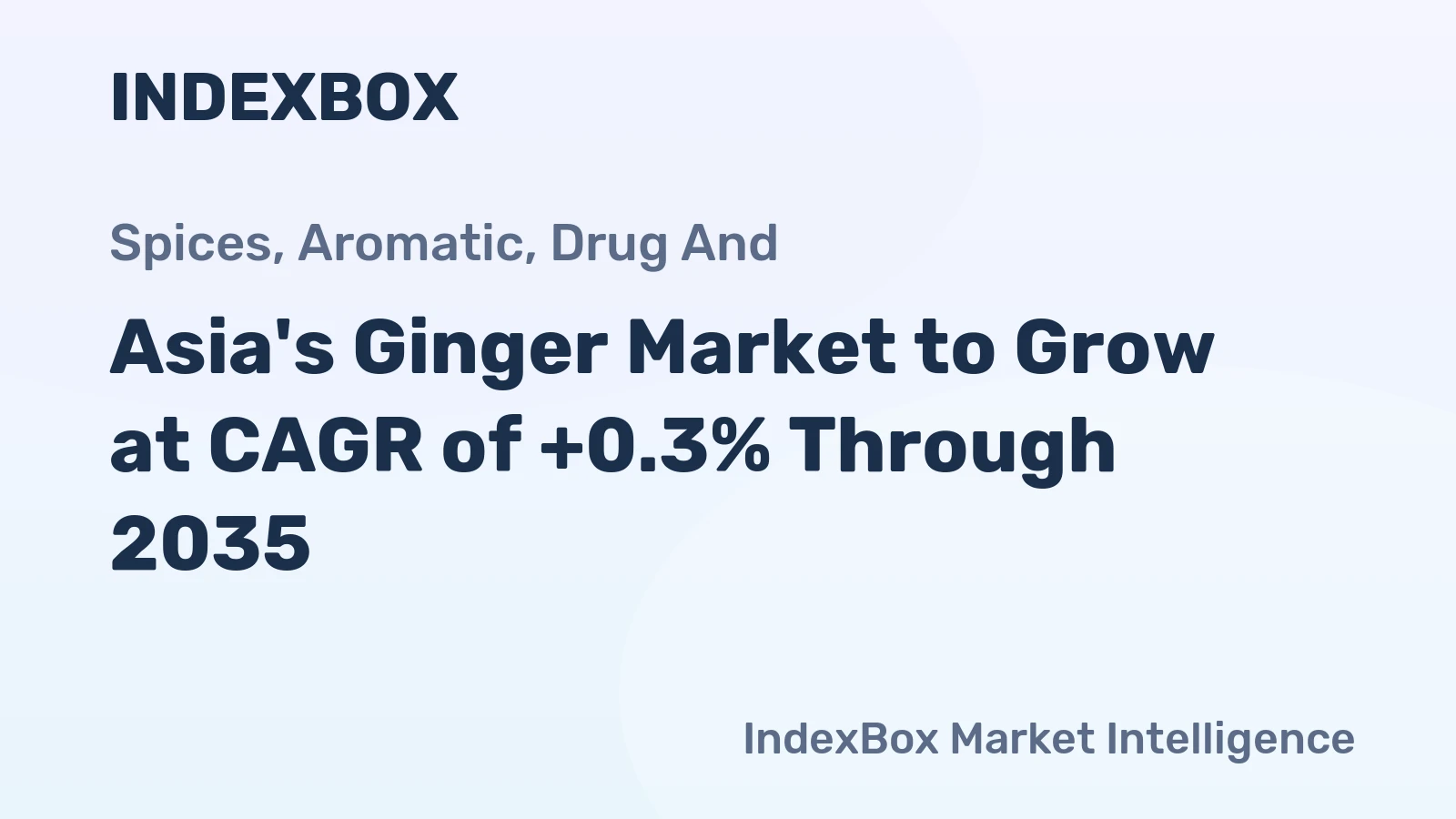 Asia's Ginger Market to Grow at CAGR of +0.3% Through 2035