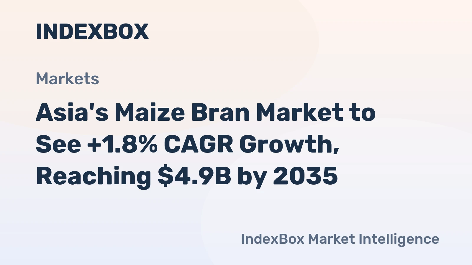 Asia's Maize Bran Market to See +1.8% CAGR Growth, Reaching $4.9B by 2035