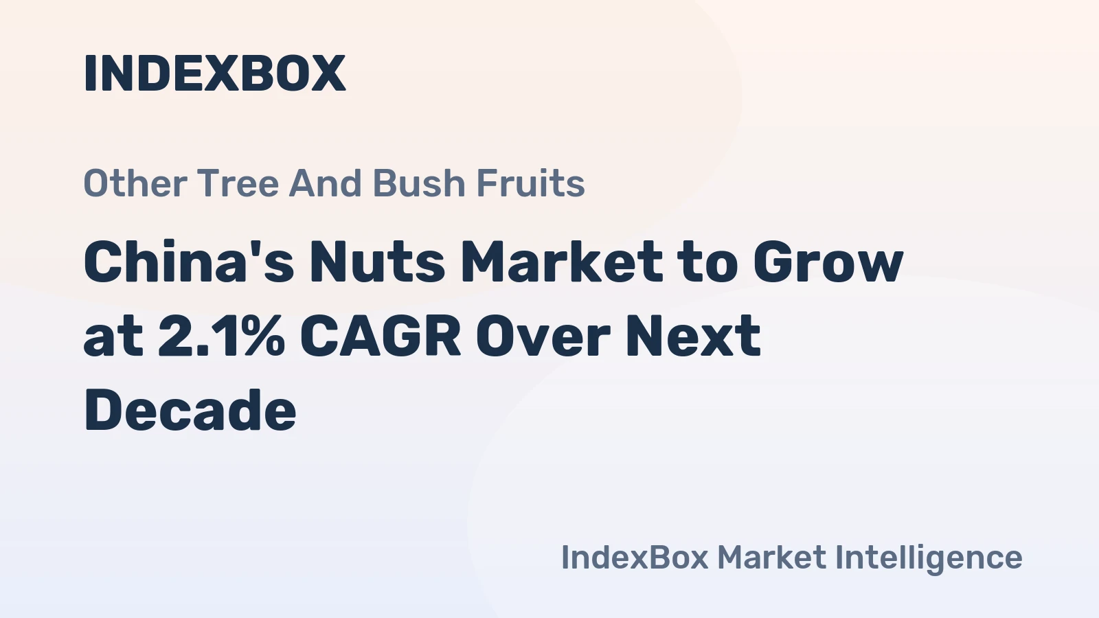 China's Nuts Market to Grow at 2.1% CAGR Over Next Decade