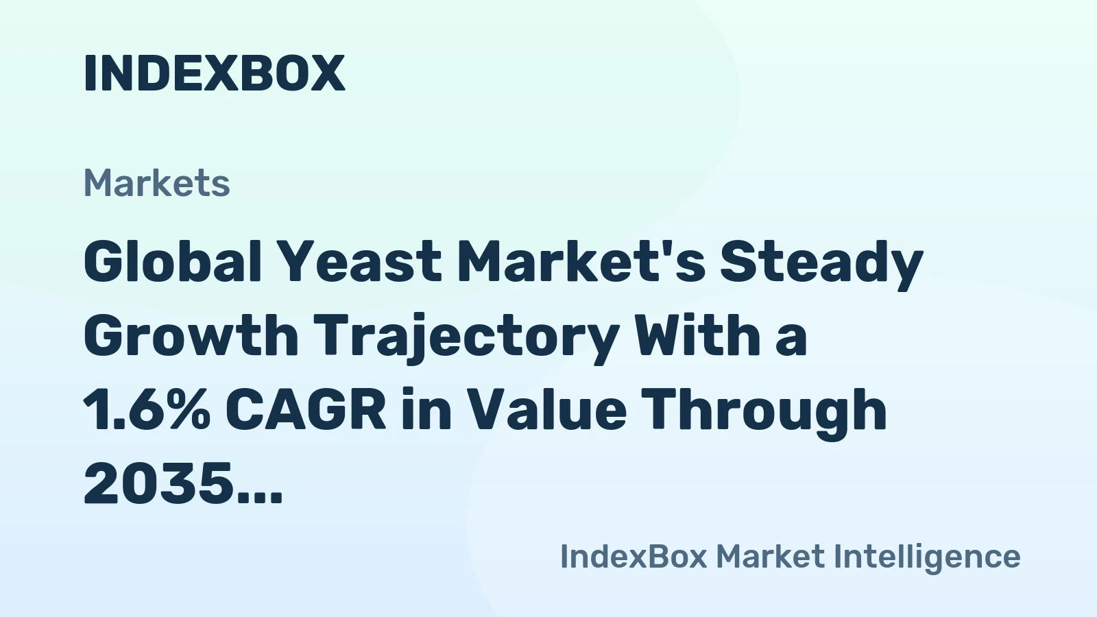 Global Yeast Market's Steady Growth Trajectory With a 1.6% CAGR in Value Through 2035