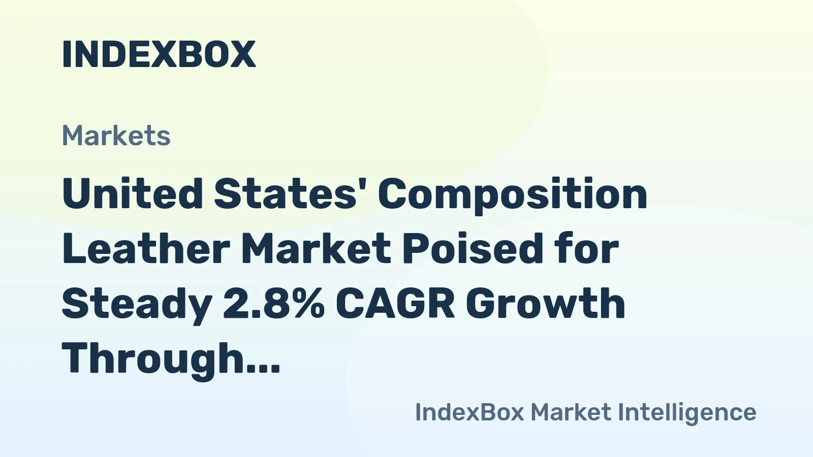 United States' Composition Leather Market Poised for Steady 2.8% CAGR Growth Through 2035