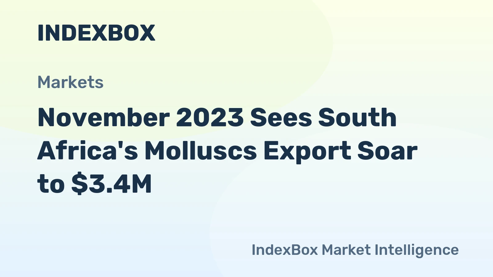 November 2023 Sees South Africa's Molluscs Export Soar to $3.4M