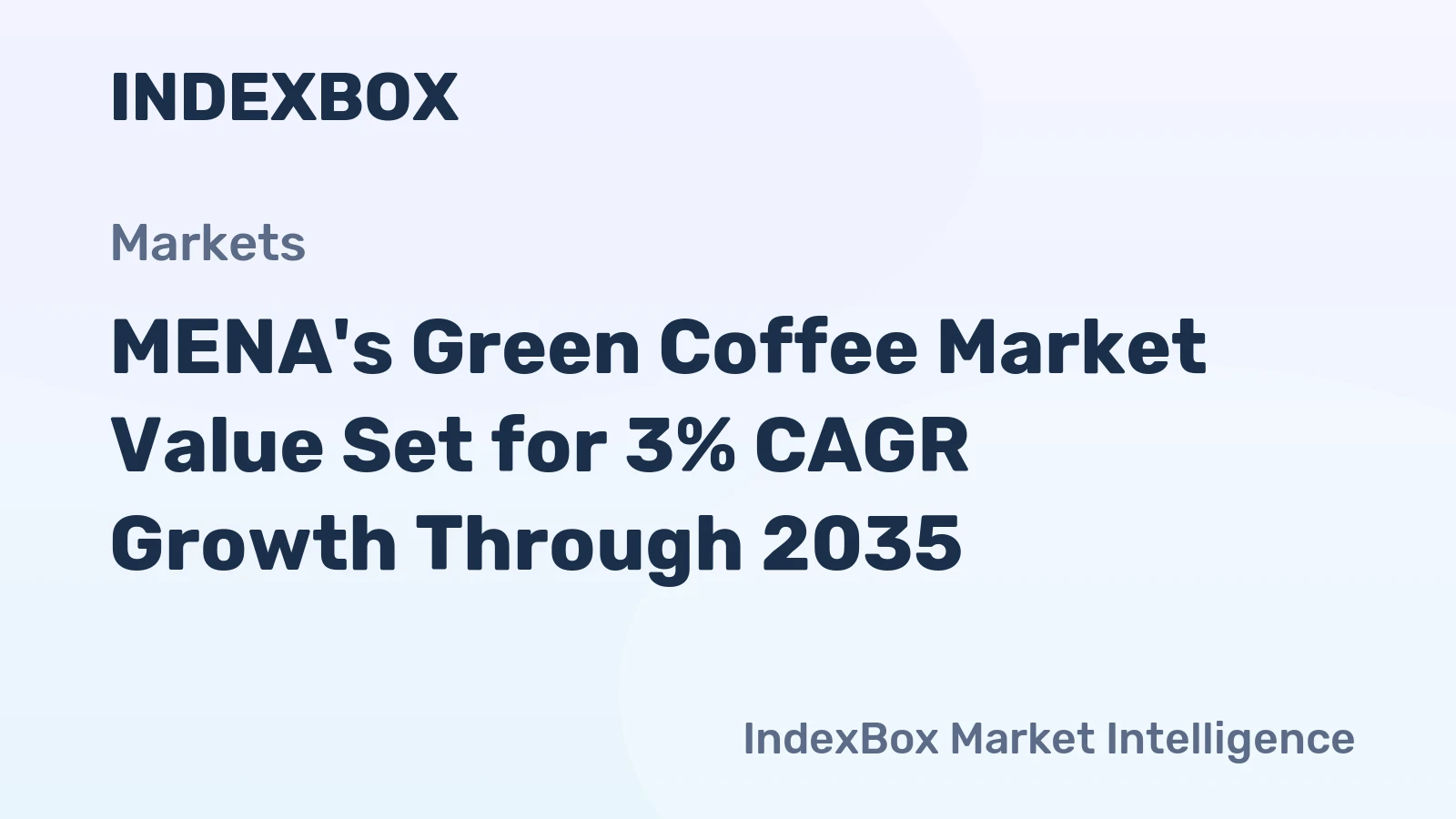 MENA's Green Coffee Market Value Set for 3% CAGR Growth Through 2035