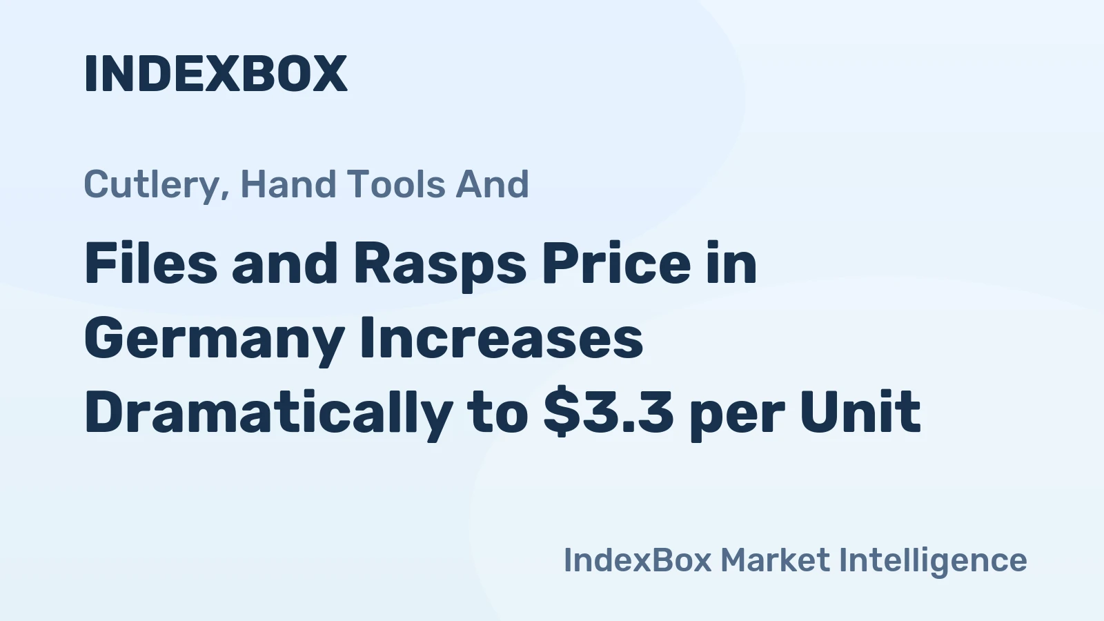 Files and Rasps Price in Germany Increases Dramatically to $3.3 per Unit