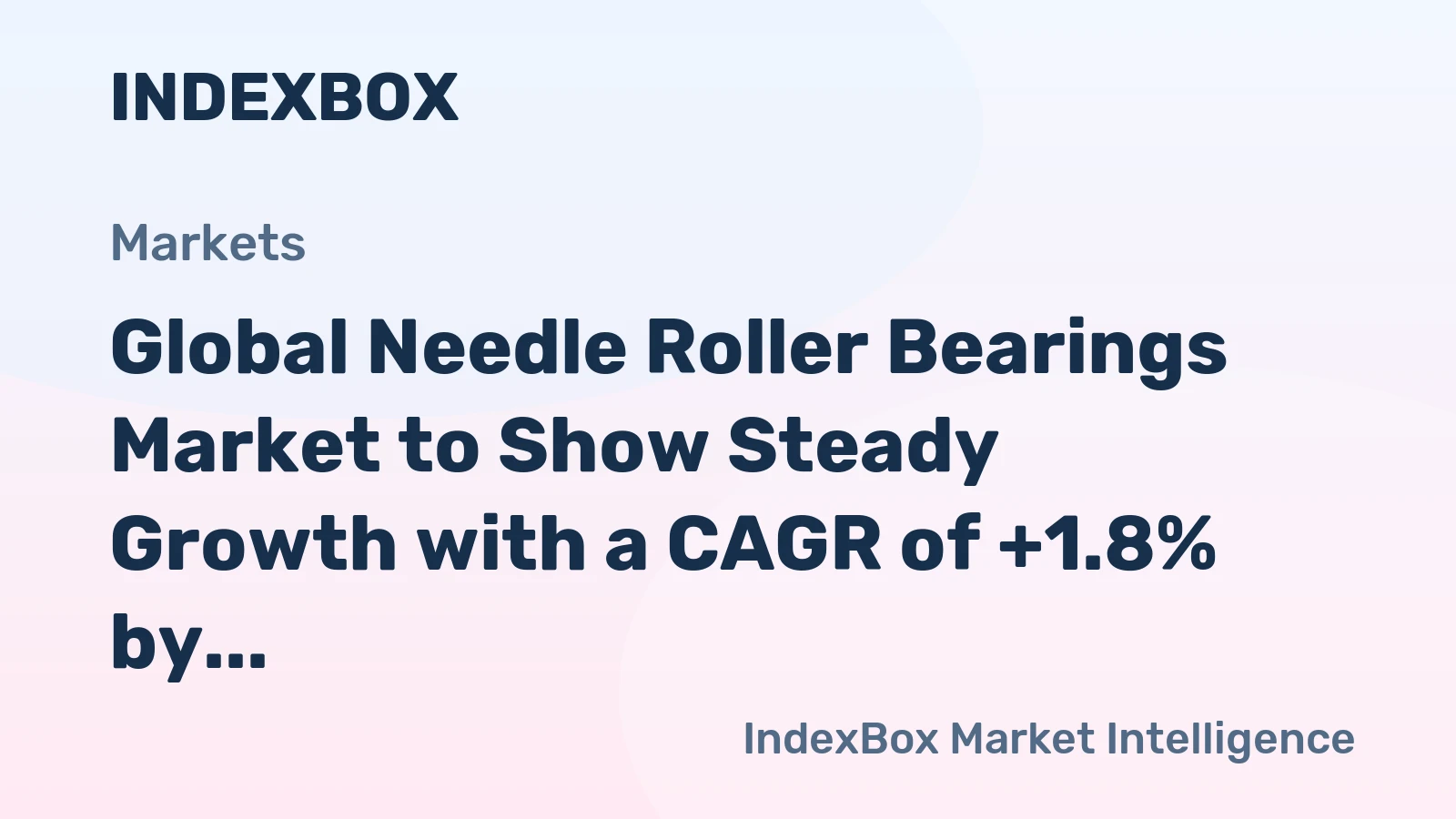 Global Needle Roller Bearings Market to Show Steady Growth with a CAGR of +1.8% by 2035