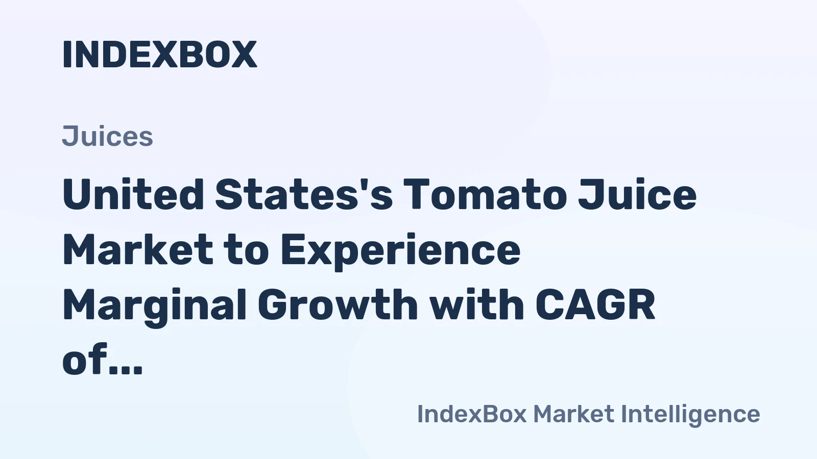 United States's Tomato Juice Market to Experience Marginal Growth with CAGR of +0.1% from 2024 to 2035