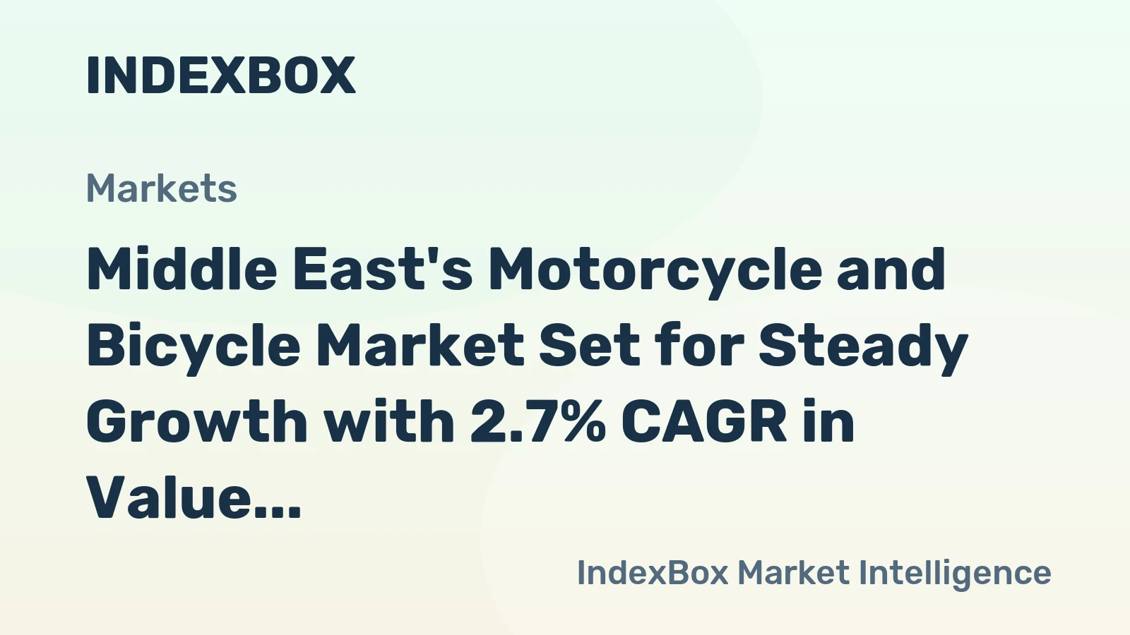 Middle East's Motorcycle and Bicycle Market Set for Steady Growth with 2.7% CAGR in Value