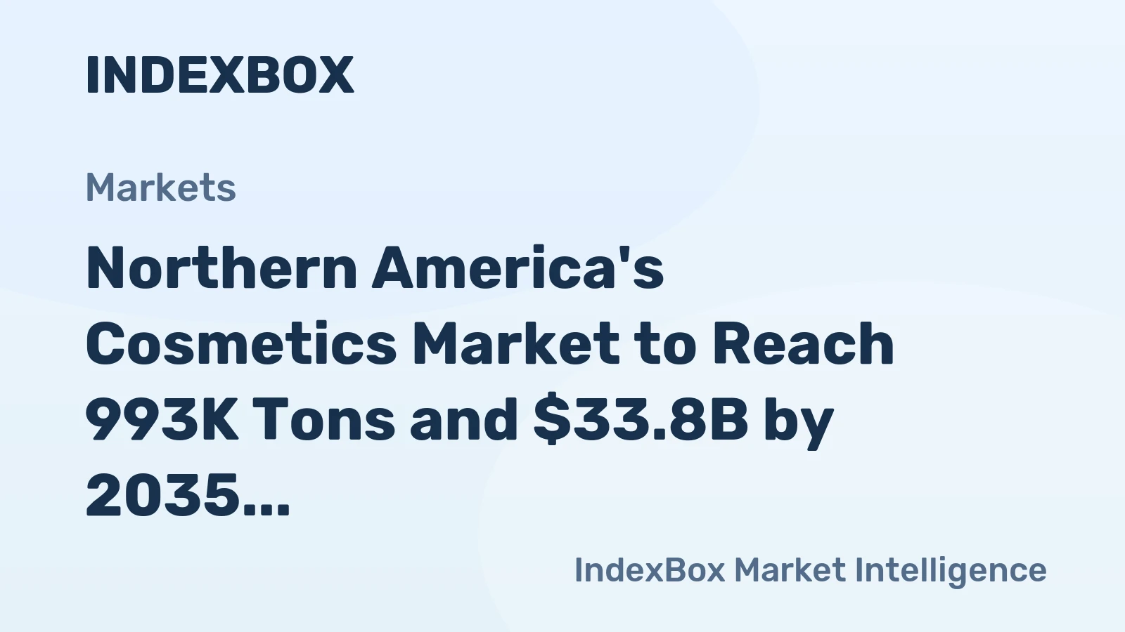 Northern America's Cosmetics Market to Reach 993K Tons and $33.8B by 2035 on Steady Growth