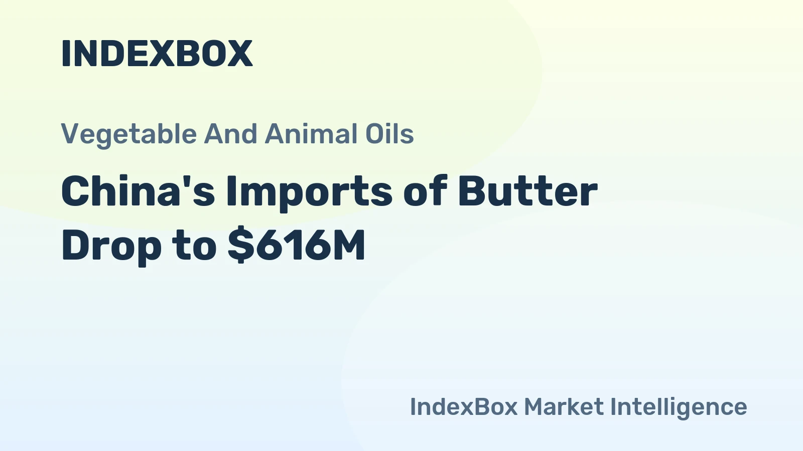 China's Imports of Butter Drop to $616M