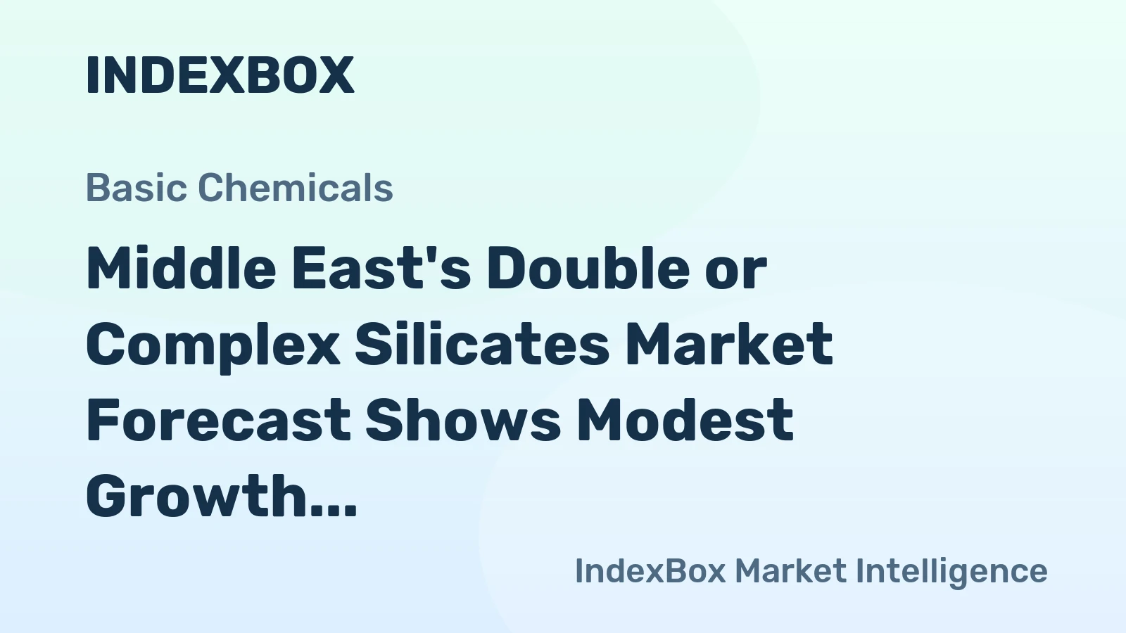 Middle East's Double or Complex Silicates Market Forecast Shows Modest Growth With 1.0% CAGR Through 2035