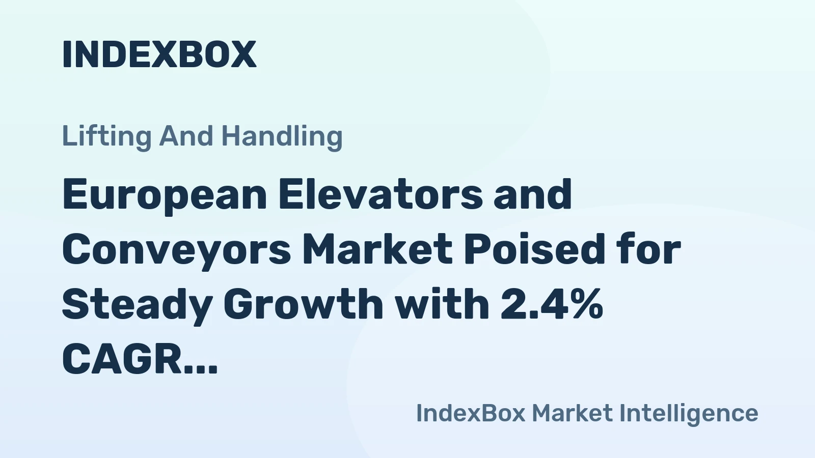 European Elevators and Conveyors Market Poised for Steady Growth with 2.4% CAGR Through 2035