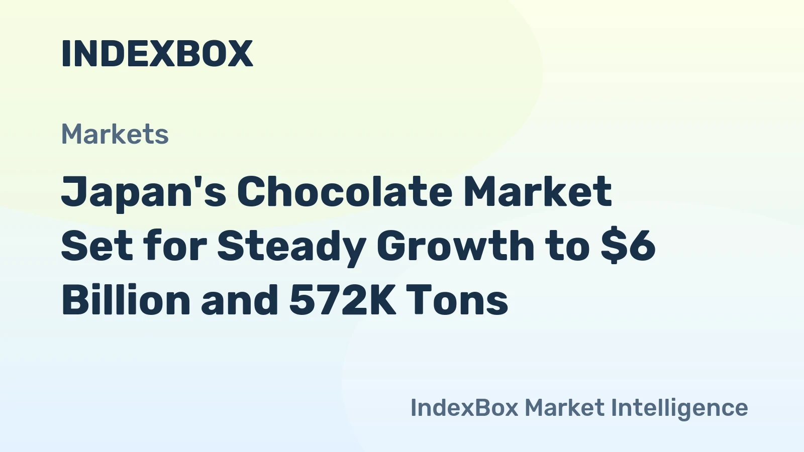 Japan's Chocolate Market Set for Steady Growth to $6 Billion and 572K Tons