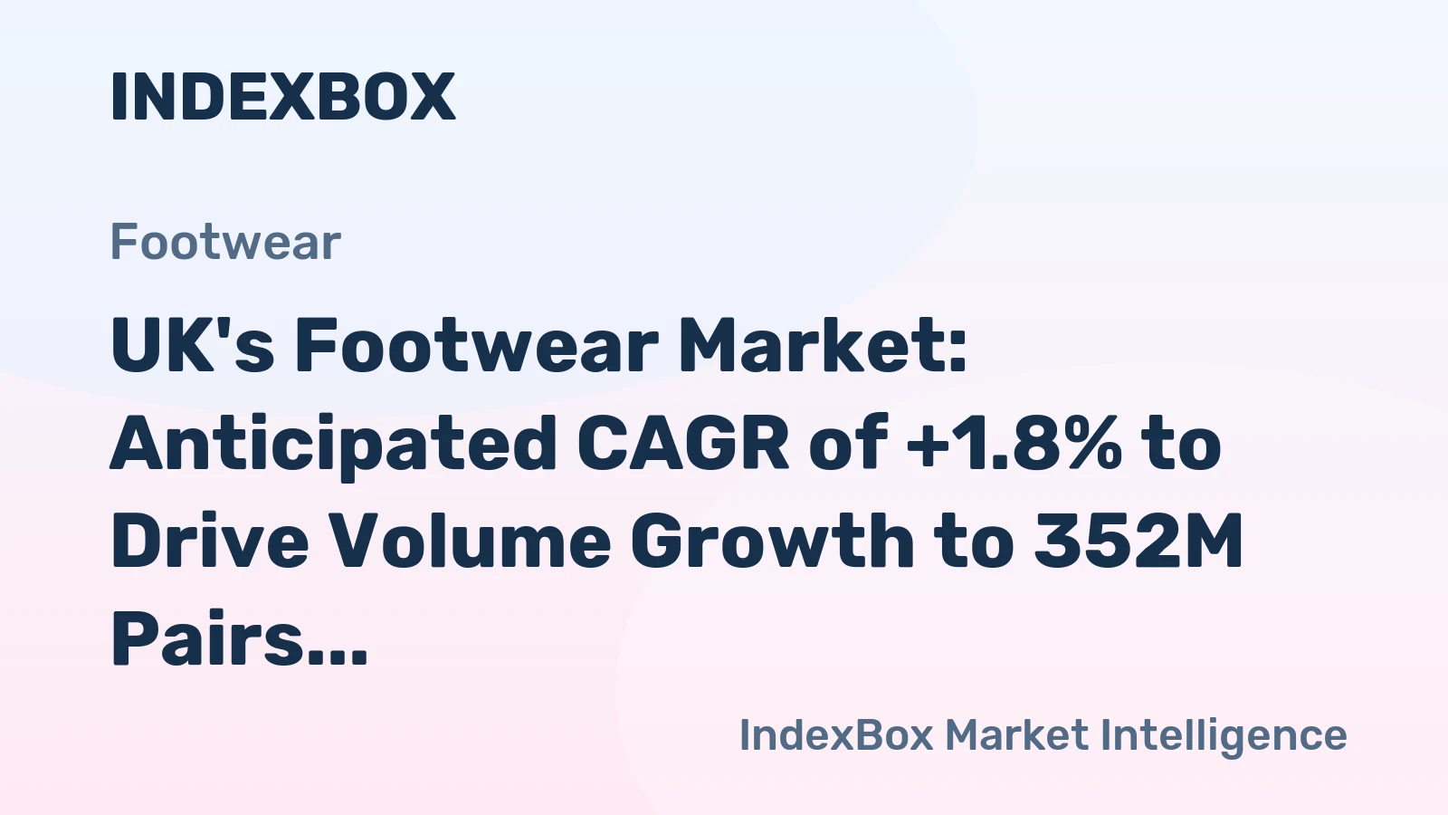 UK's Footwear Market: Anticipated CAGR of +1.8% to Drive Volume Growth to 352M Pairs by 2035