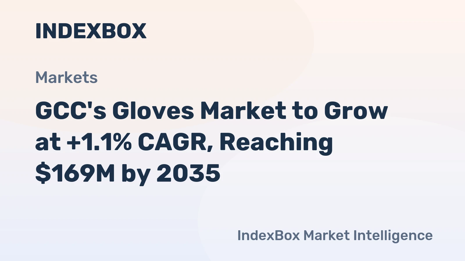 GCC's Gloves Market to Grow at +1.1% CAGR, Reaching $169M by 2035