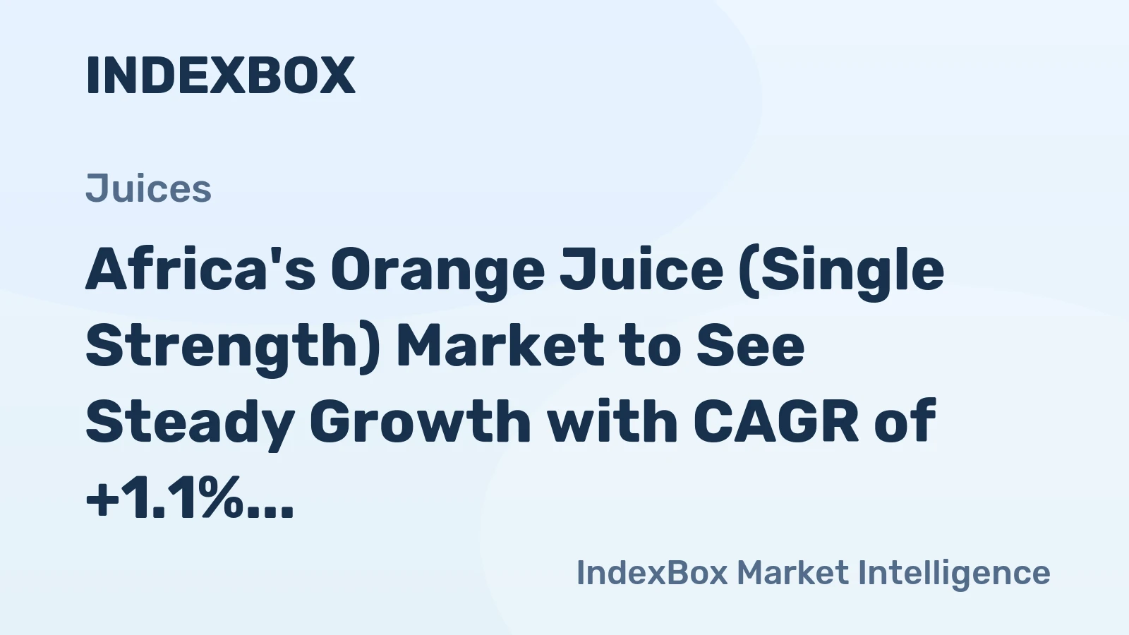 Africa's Orange Juice (Single Strength) Market to See Steady Growth with CAGR of +1.1% from 2024 to 2035