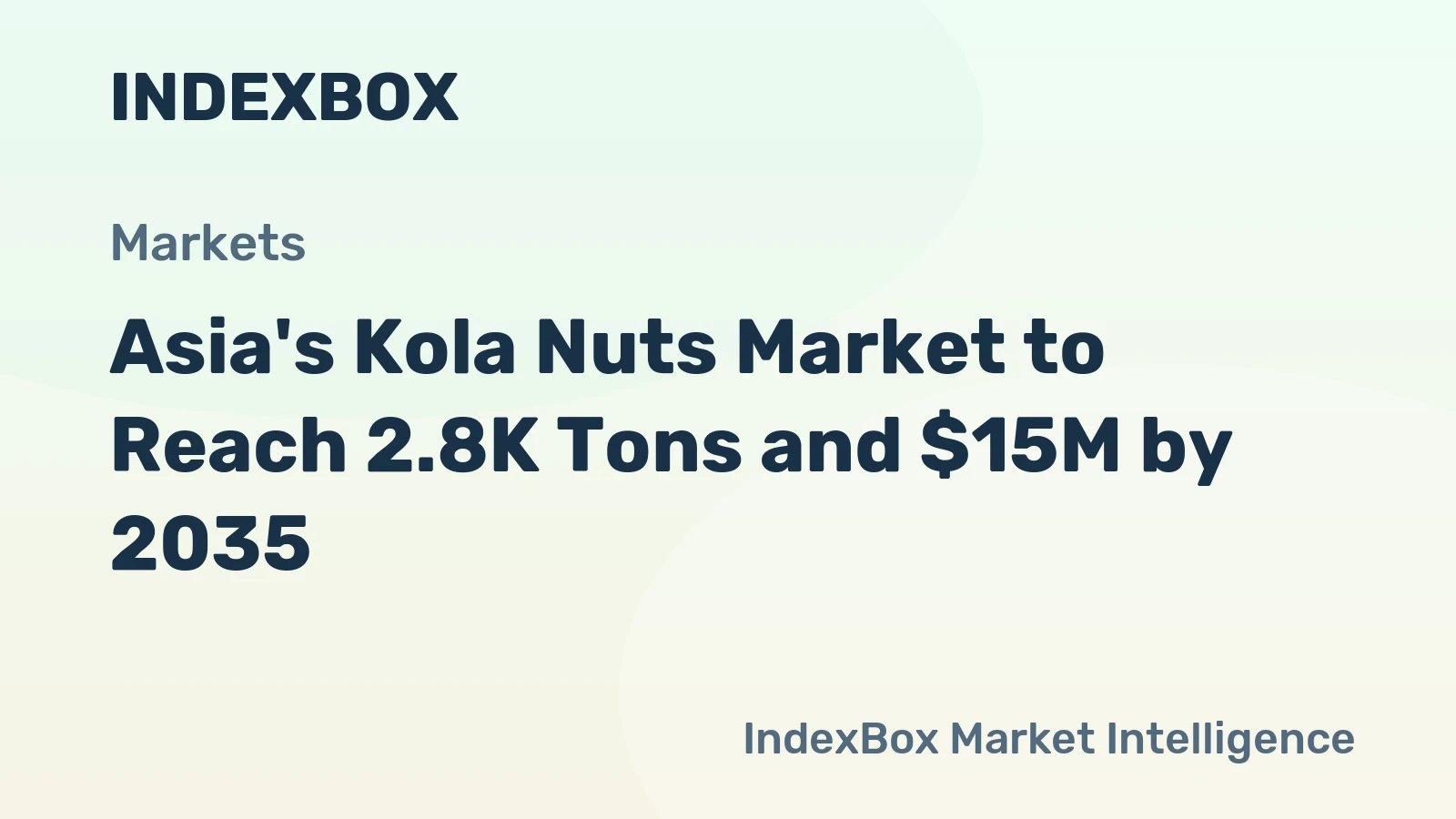 Asia's Kola Nuts Market to Reach 2.8K Tons and $15M by 2035