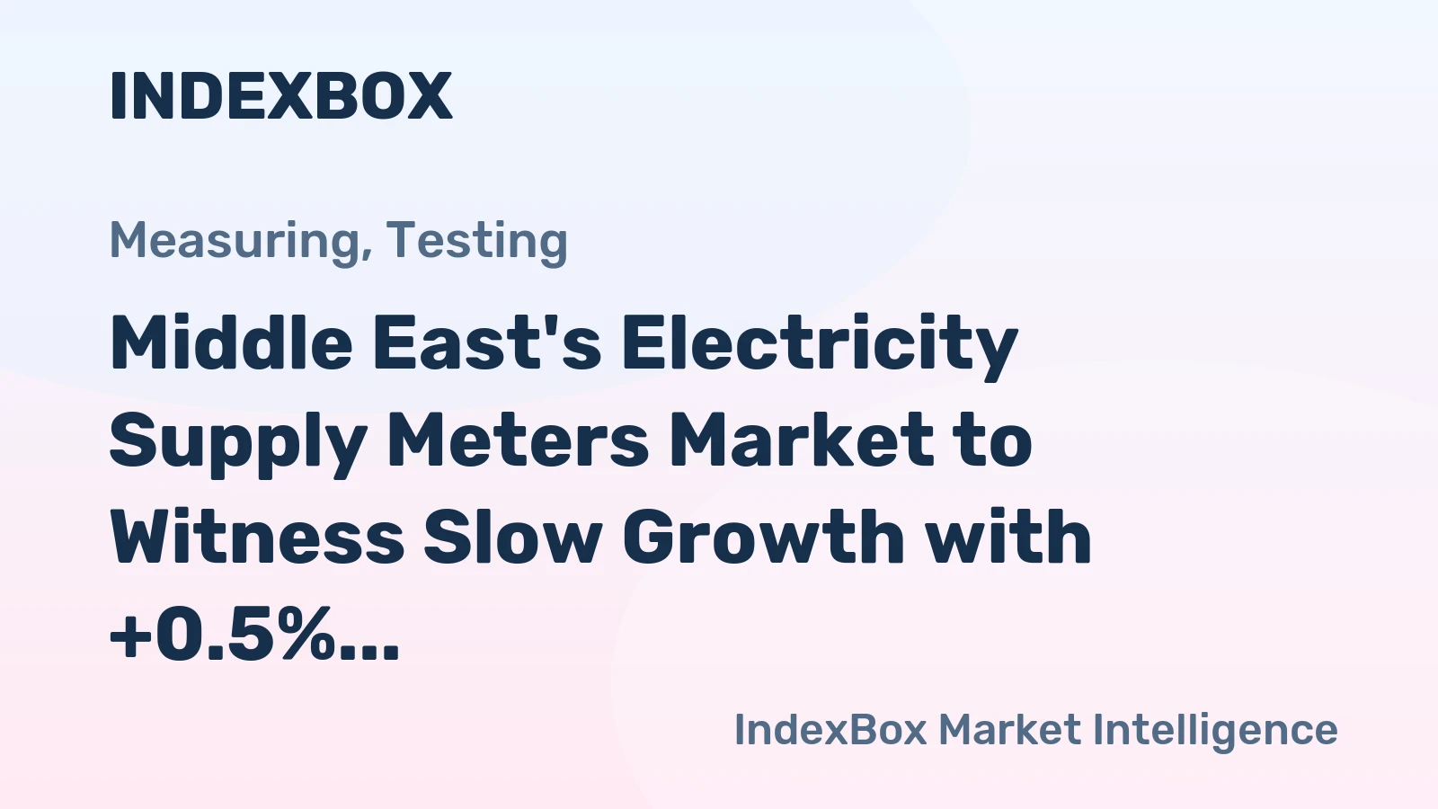 Middle East's Electricity Supply Meters Market to Witness Slow Growth with +0.5% CAGR from 2024-2035