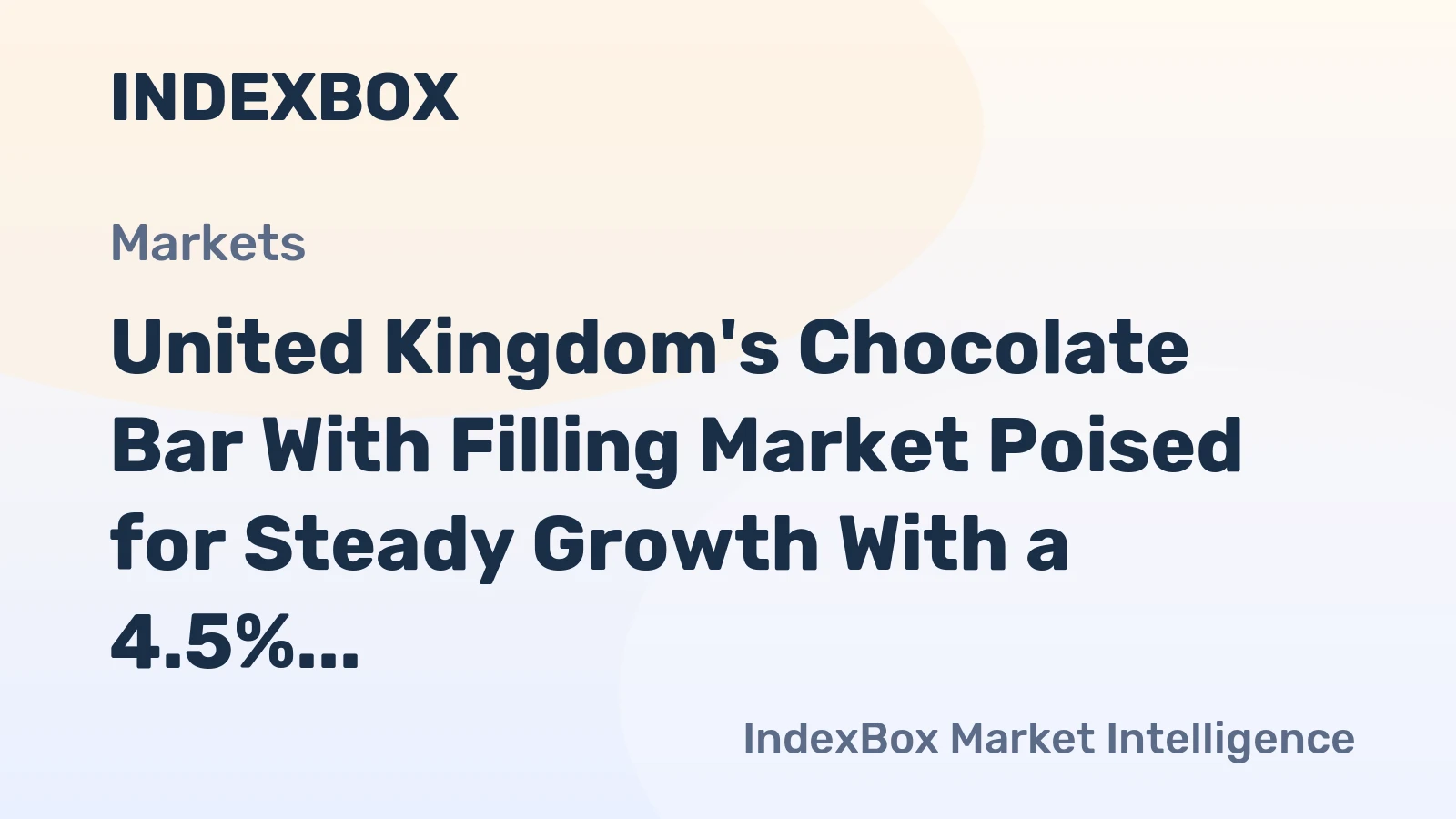 United Kingdom's Chocolate Bar With Filling Market Poised for Steady Growth With a 4.5% CAGR in Value