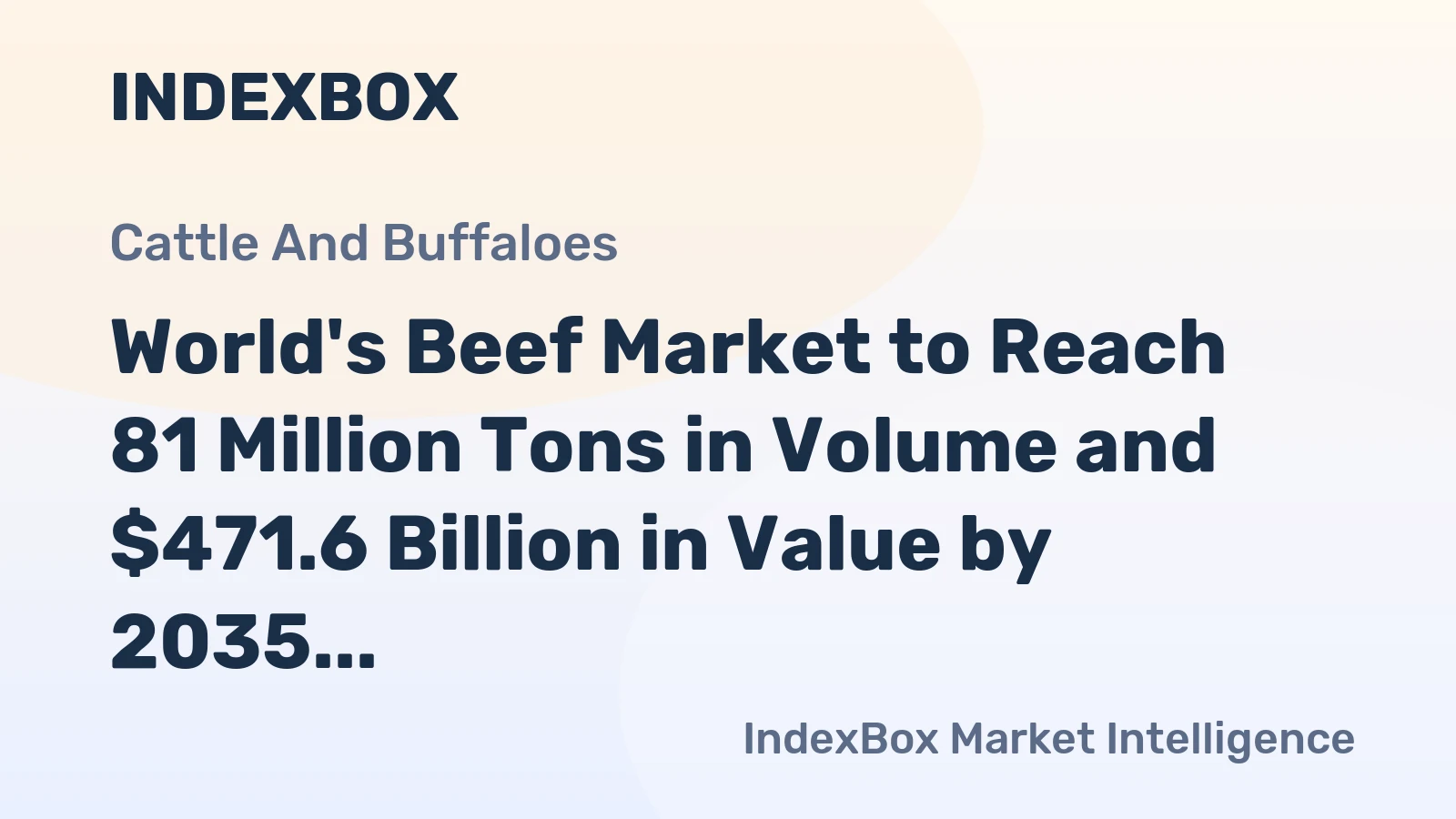 World's Beef Market to Reach 81 Million Tons in Volume and $471.6 Billion in Value by 2035