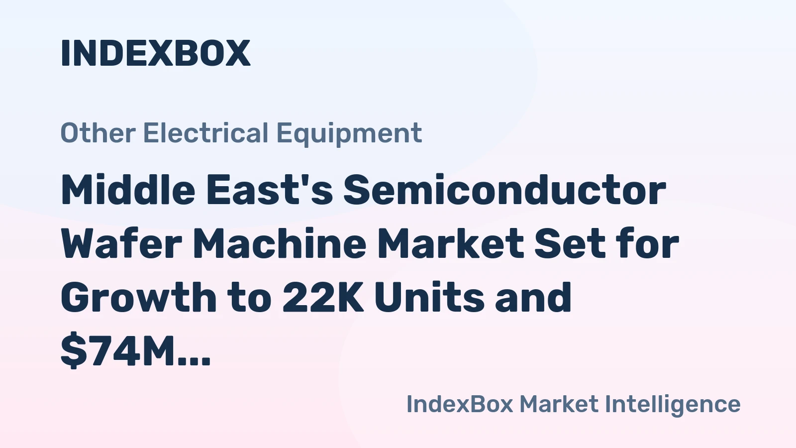 Middle East's Semiconductor Wafer Machine Market Set for Growth to 22K Units and $74M Value