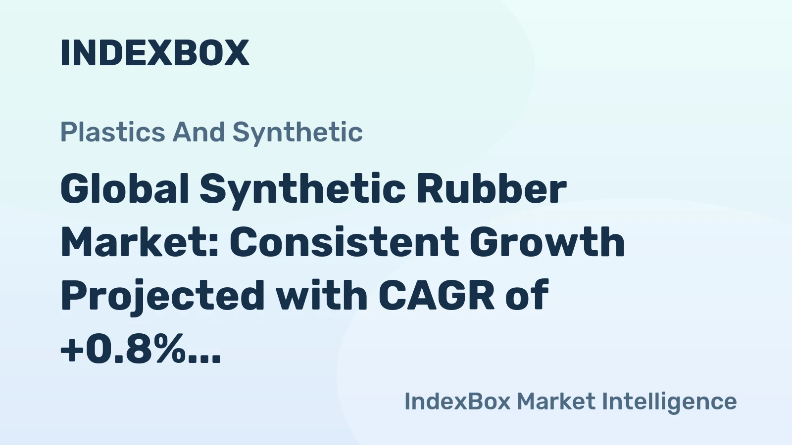 Global Synthetic Rubber Market: Consistent Growth Projected with CAGR of +0.8% from 2024-2035