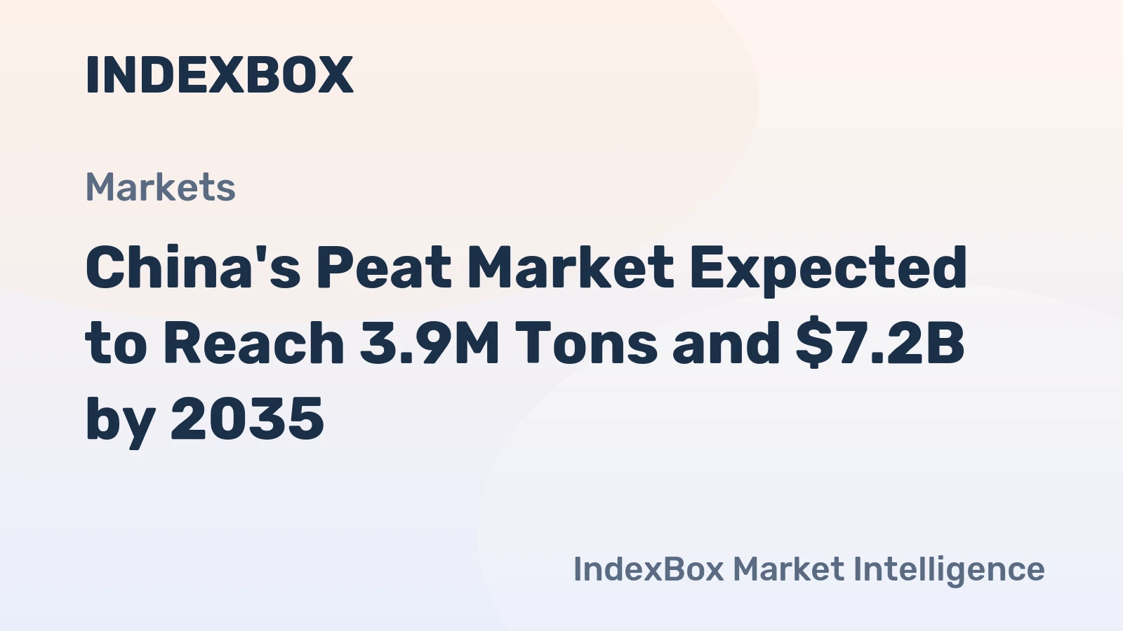 China's Peat Market Expected to Reach 3.9M Tons and $7.2B by 2035
