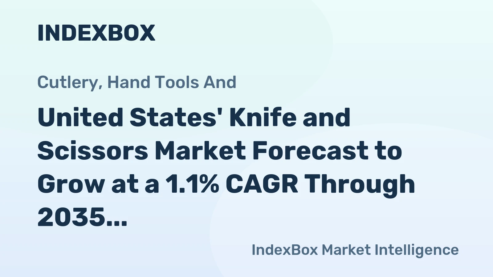United States' Knife and Scissors Market Forecast to Grow at a 1.1% CAGR Through 2035