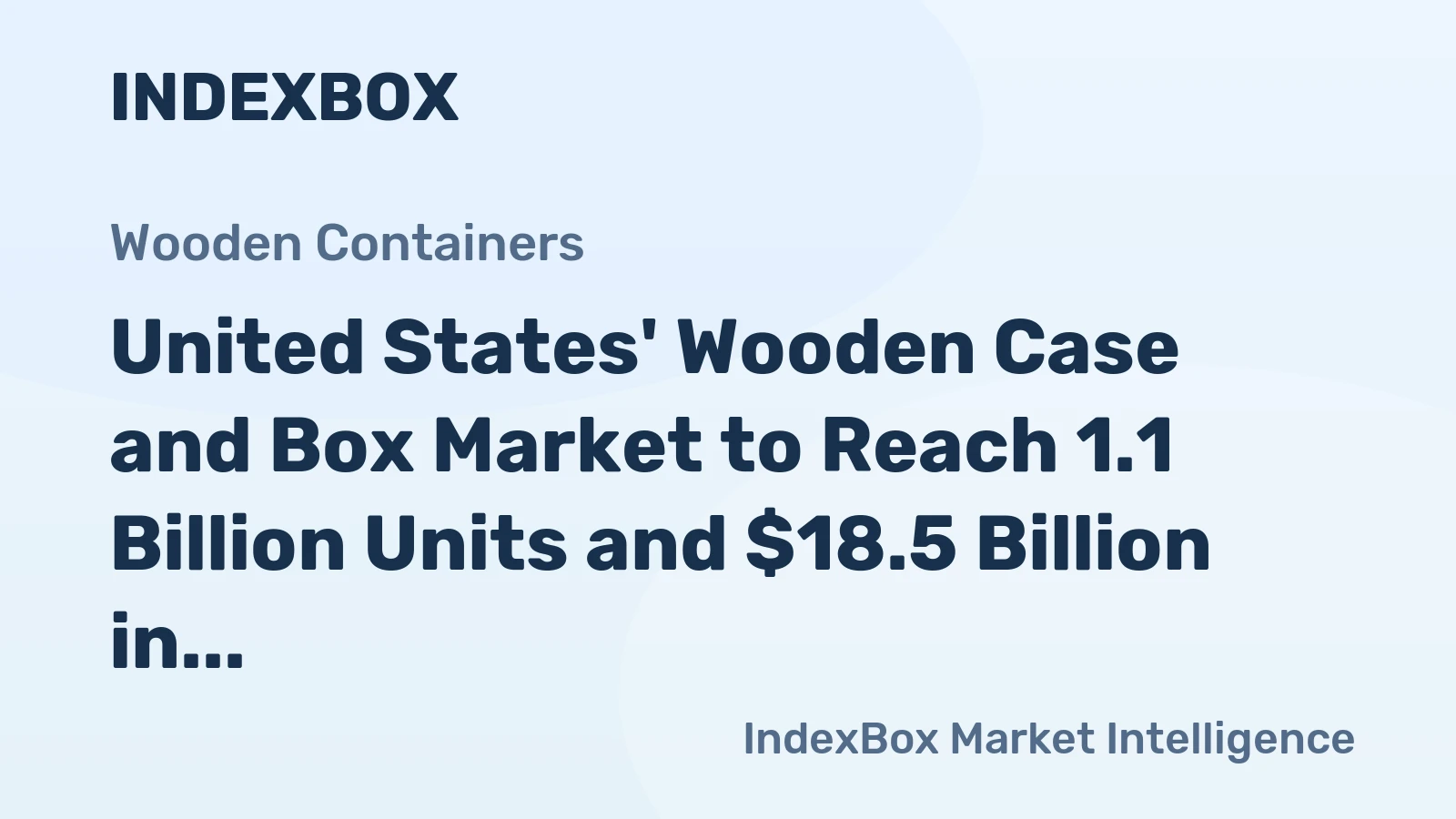 United States' Wooden Case and Box Market to Reach 1.1 Billion Units and $18.5 Billion in Value